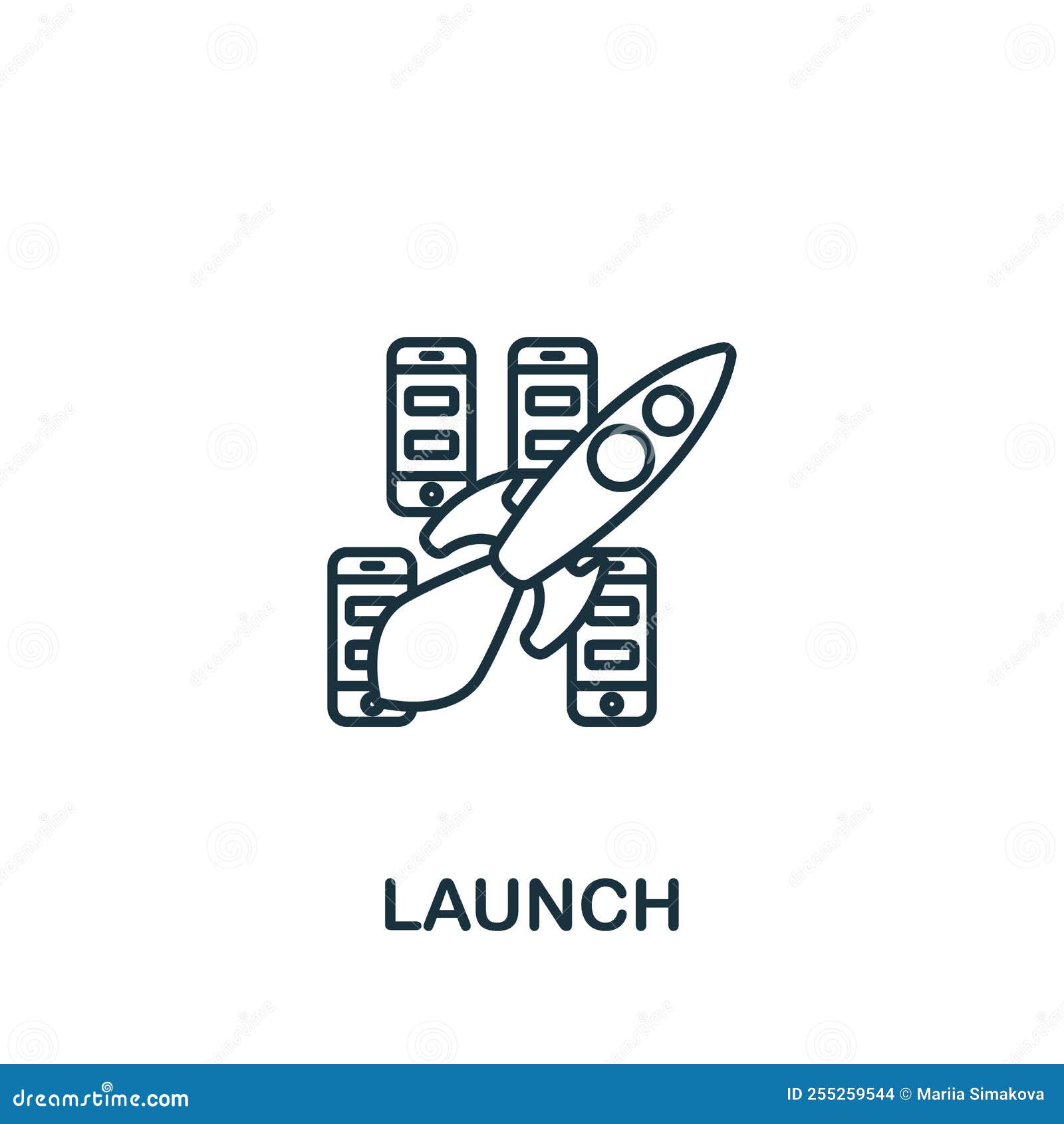 Launch Icon. Line Simple Crowdfunding Icon for Templates, Web Design ...