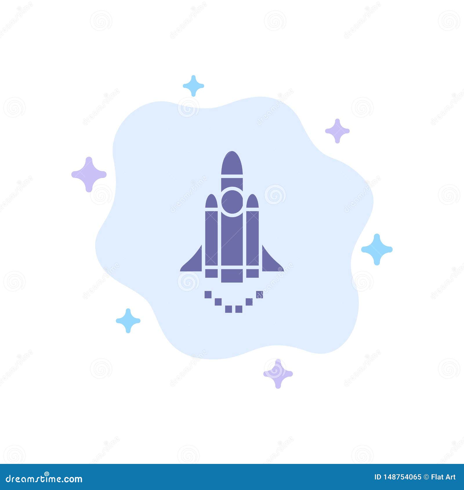 Launch, Launching, Marketing, Promote Blue Icon on Abstract Cloud ...