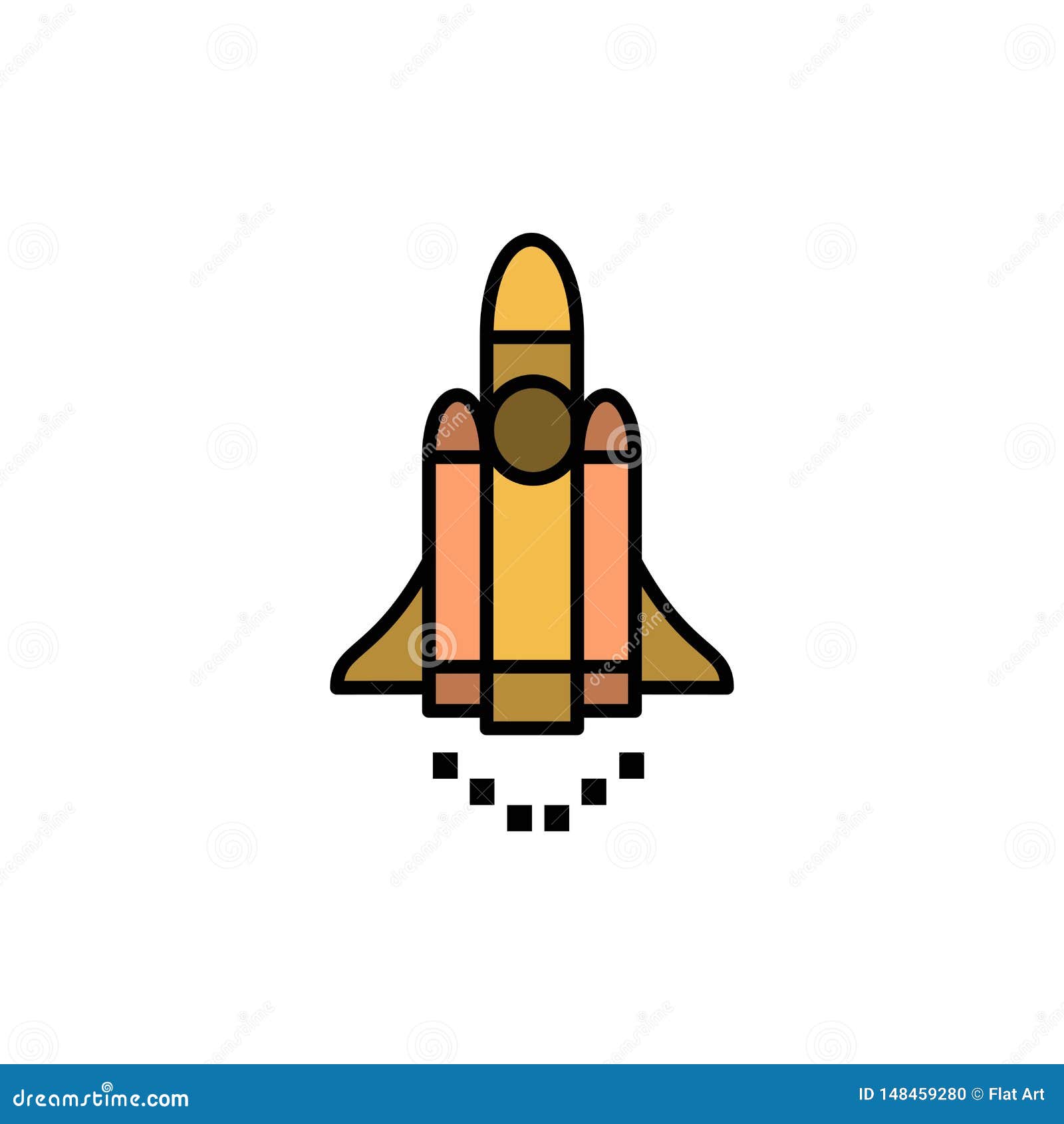 Launch, Launching, Marketing, Promote Flat Color Icon. Vector Icon ...