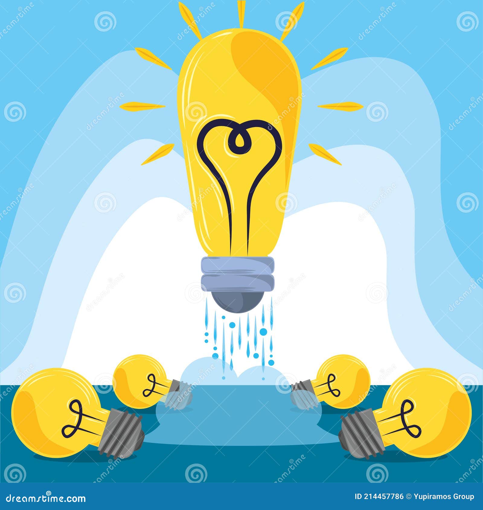 Launch light bulb stock vector. Illustration of space - 214457786