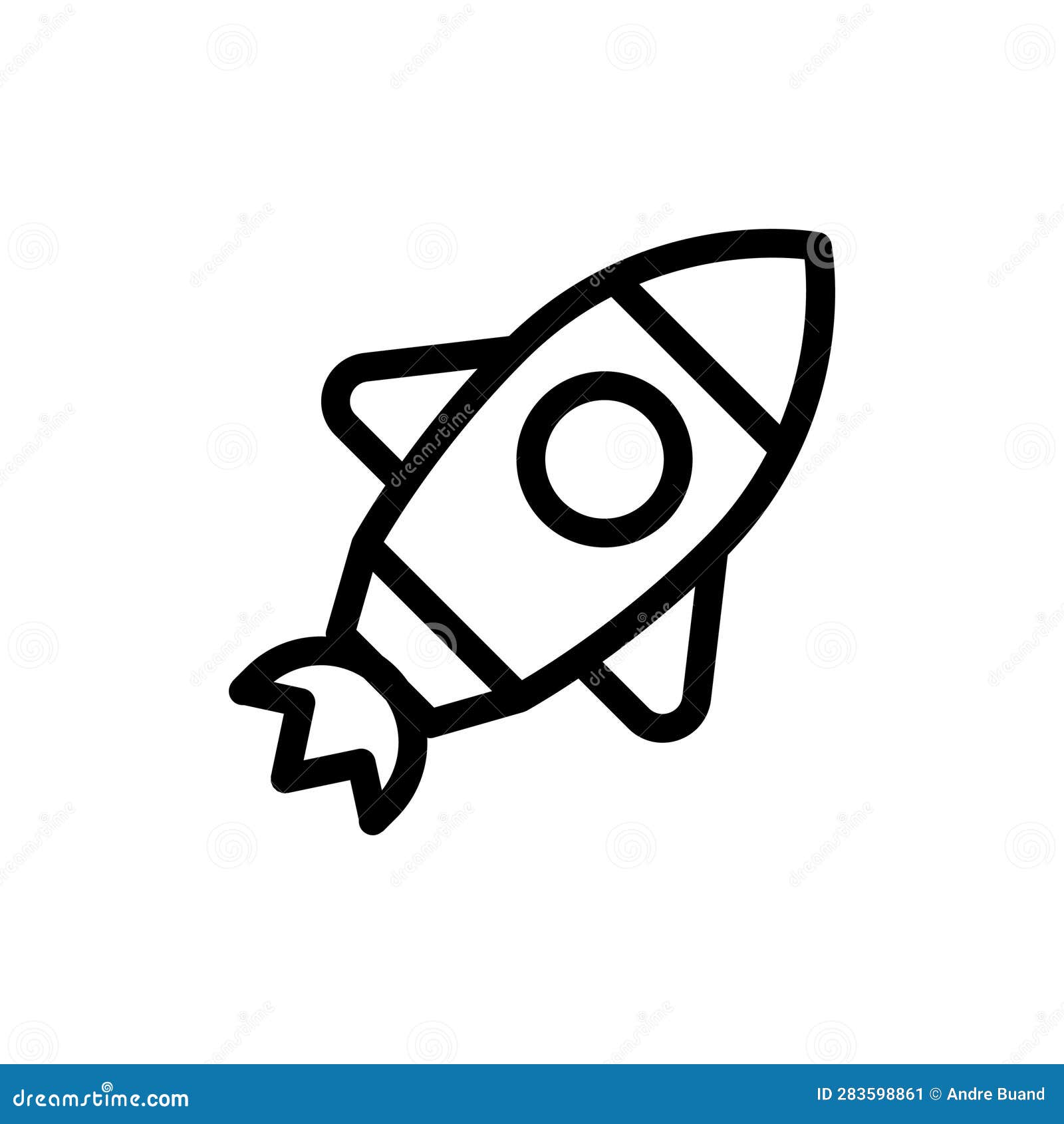 Launch Line Icon Illustration Vector Graphic Stock Illustration ...