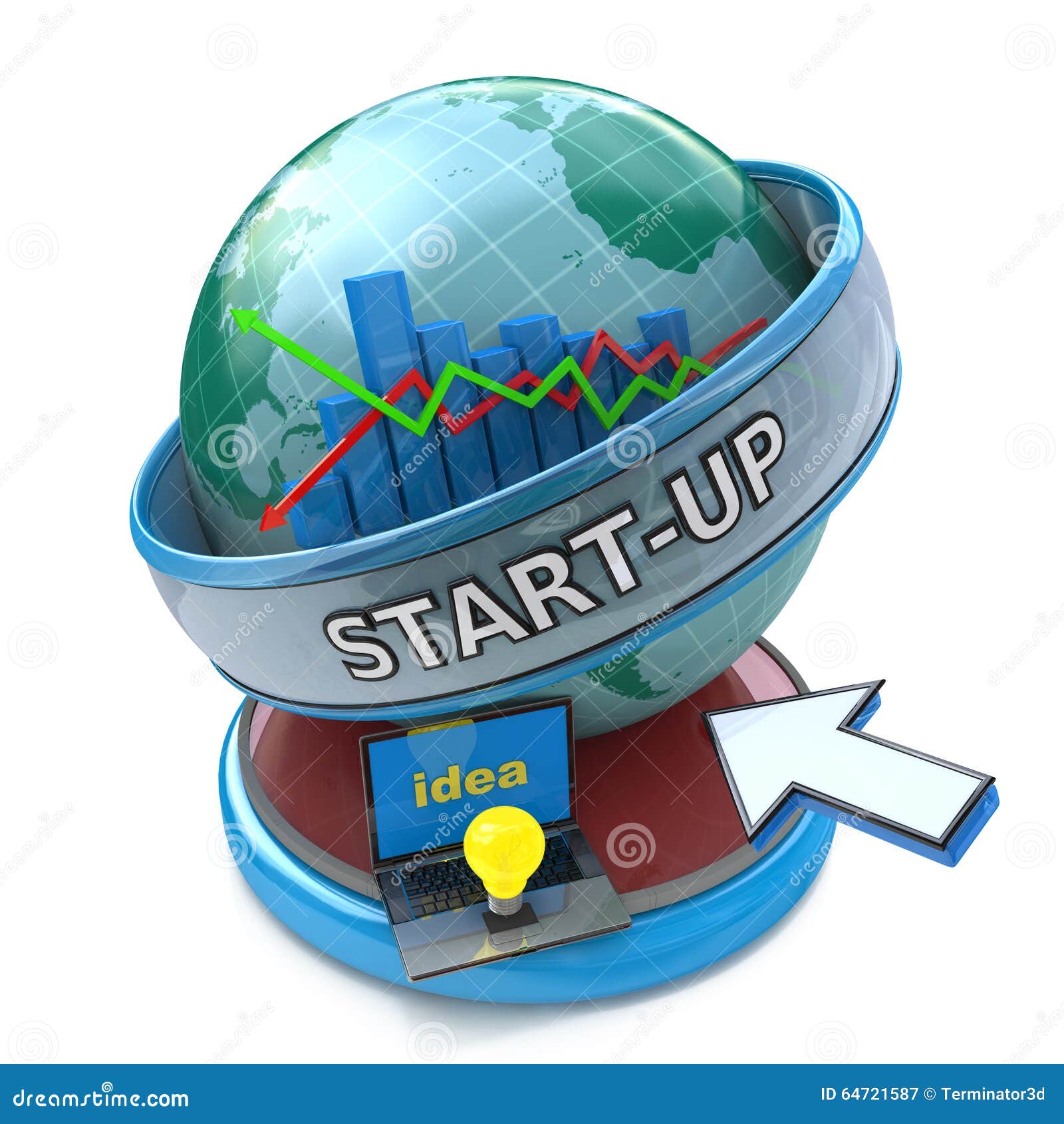 Launch of a New Online Startup Stock Illustration - Illustration of ...
