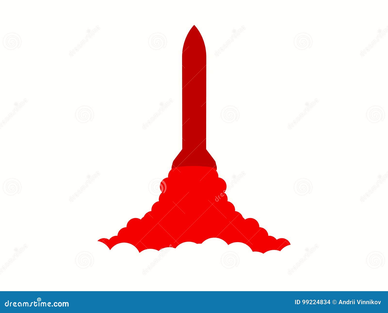 Launch of a Nuclear Missile. Atomic Bomb. Launch Rocket Stock Vector ...