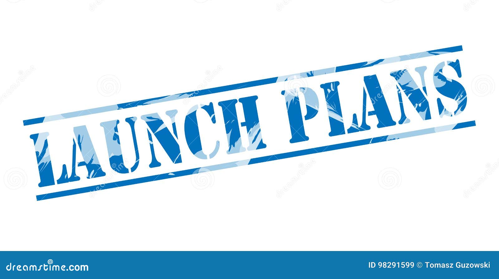 Launch plans blue stamp stock illustration. Illustration of grunge ...
