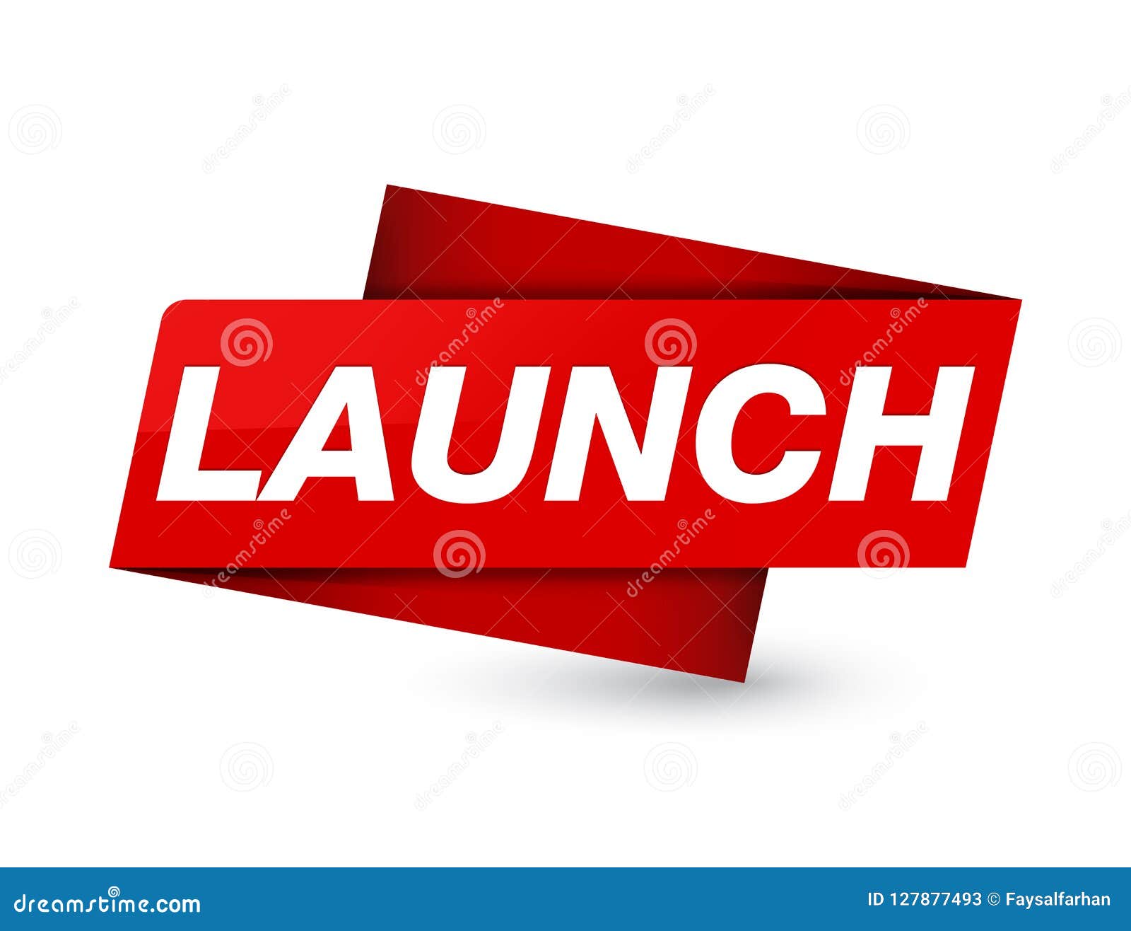 Launch Premium Red Tag Sign Stock Illustration - Illustration of ...