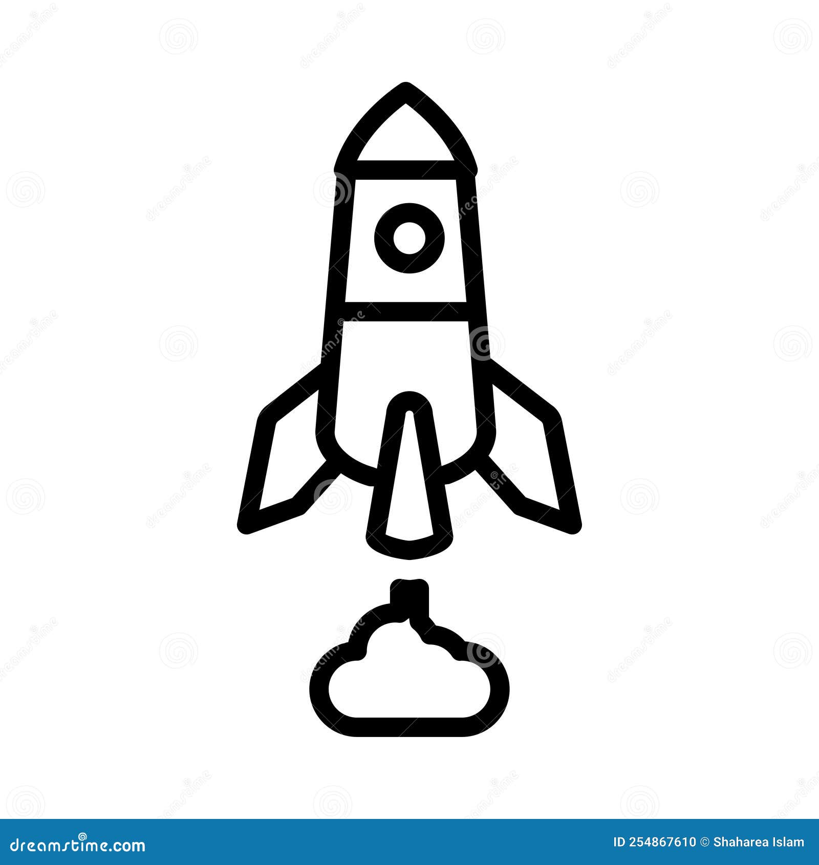 Launch project icon stock vector. Illustration of simple - 254867610