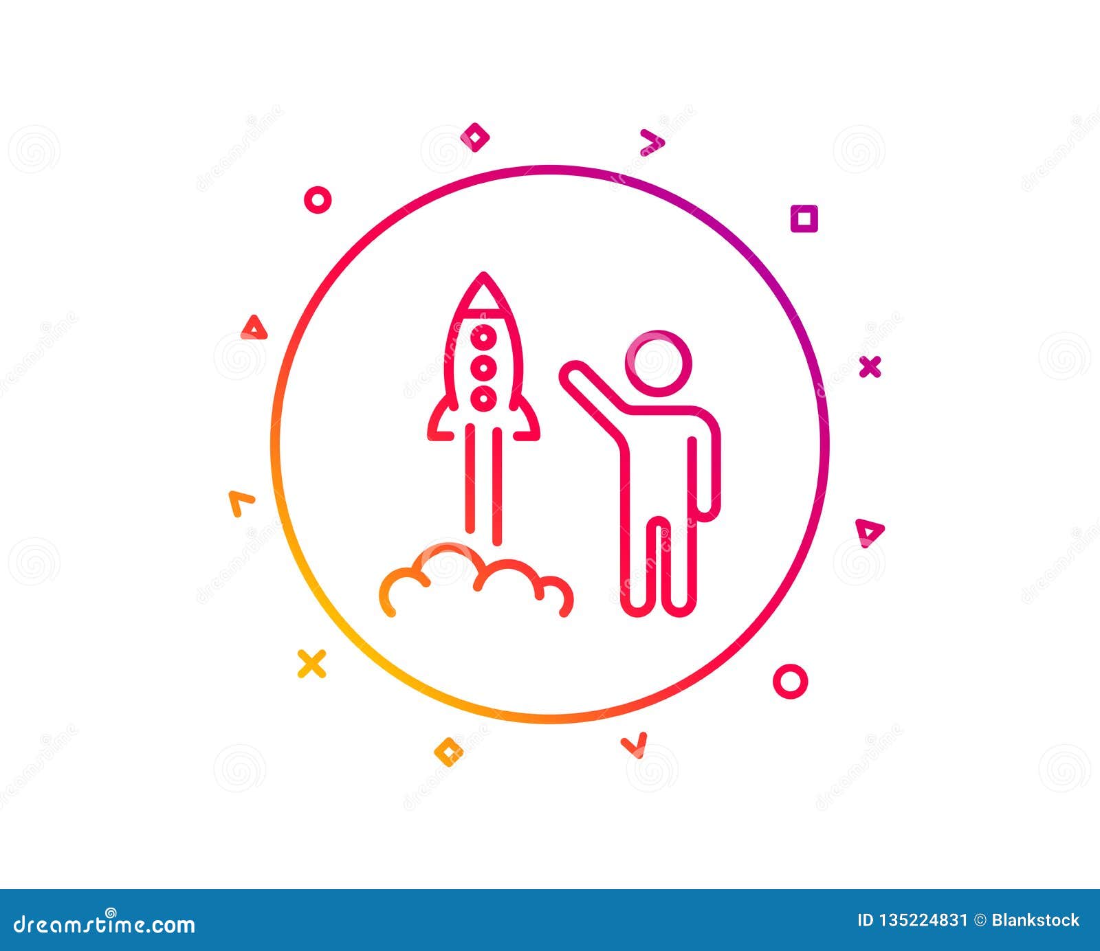 Launch Project Line Icon. Startup Rocket Sign. Vector Stock Vector ... Launch Project Line Icon. Startup Rocket Sign. Vector Stock Vector ...