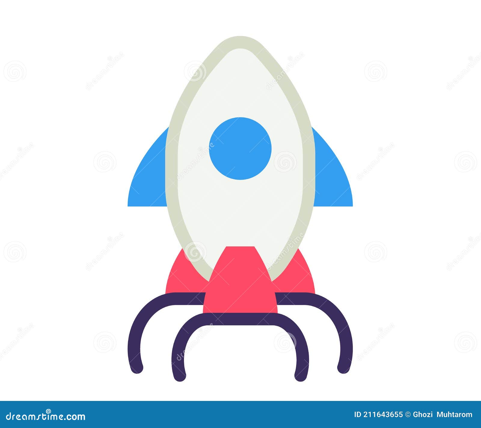 Launch Rocket Release Single Isolated Icon with Flat Style Stock ...