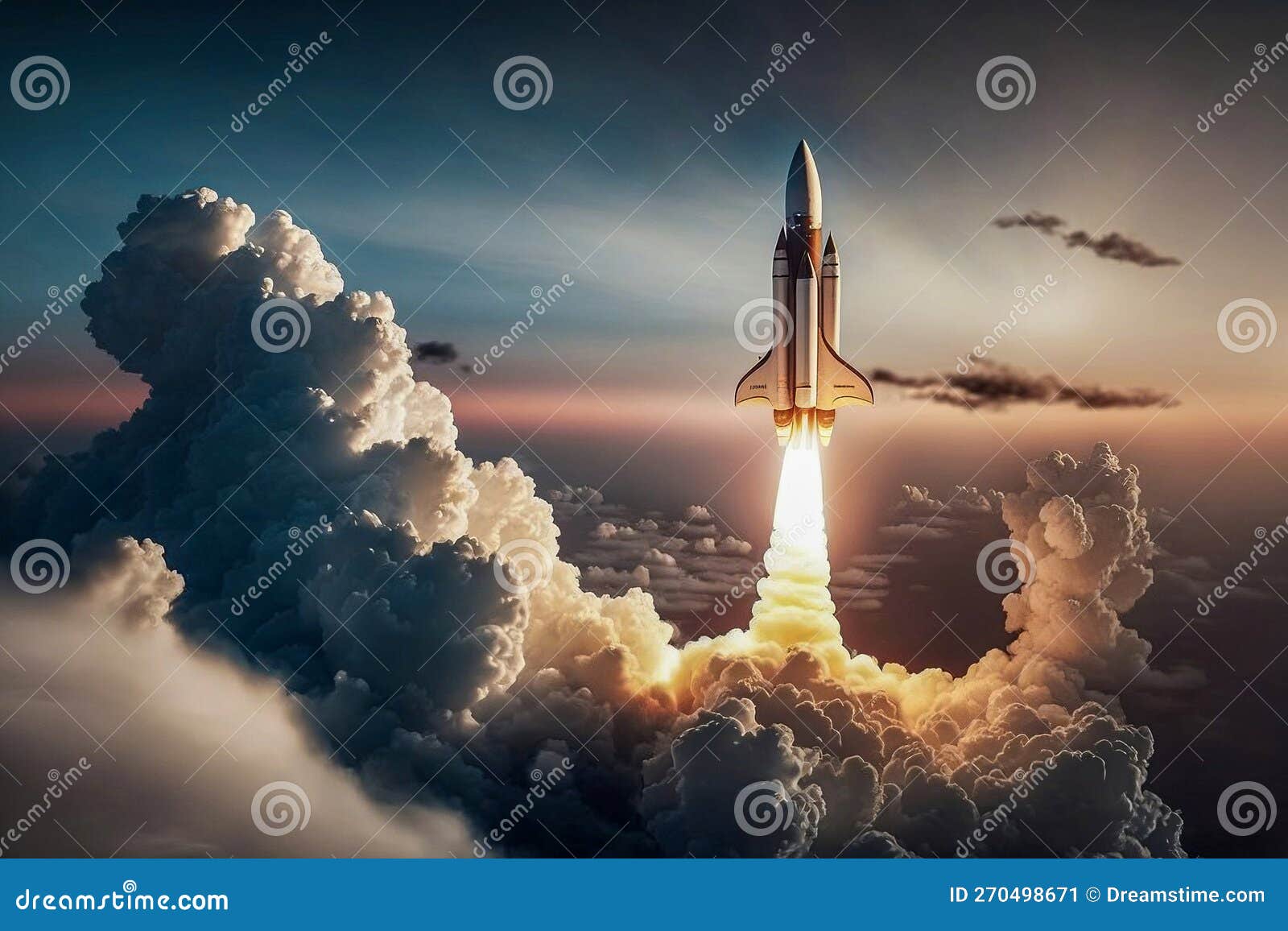 Launch into space stock illustration. Illustration of flight - 270498671