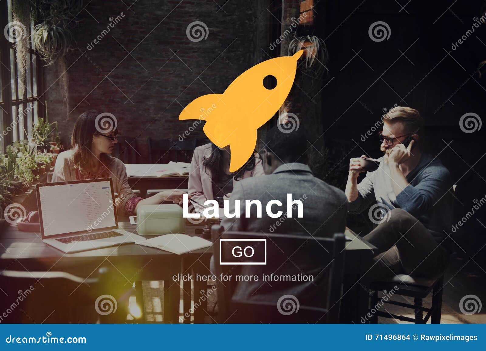 Launch Start Begin Rocket Ship Icon Concept Stock Photo - Image of ...