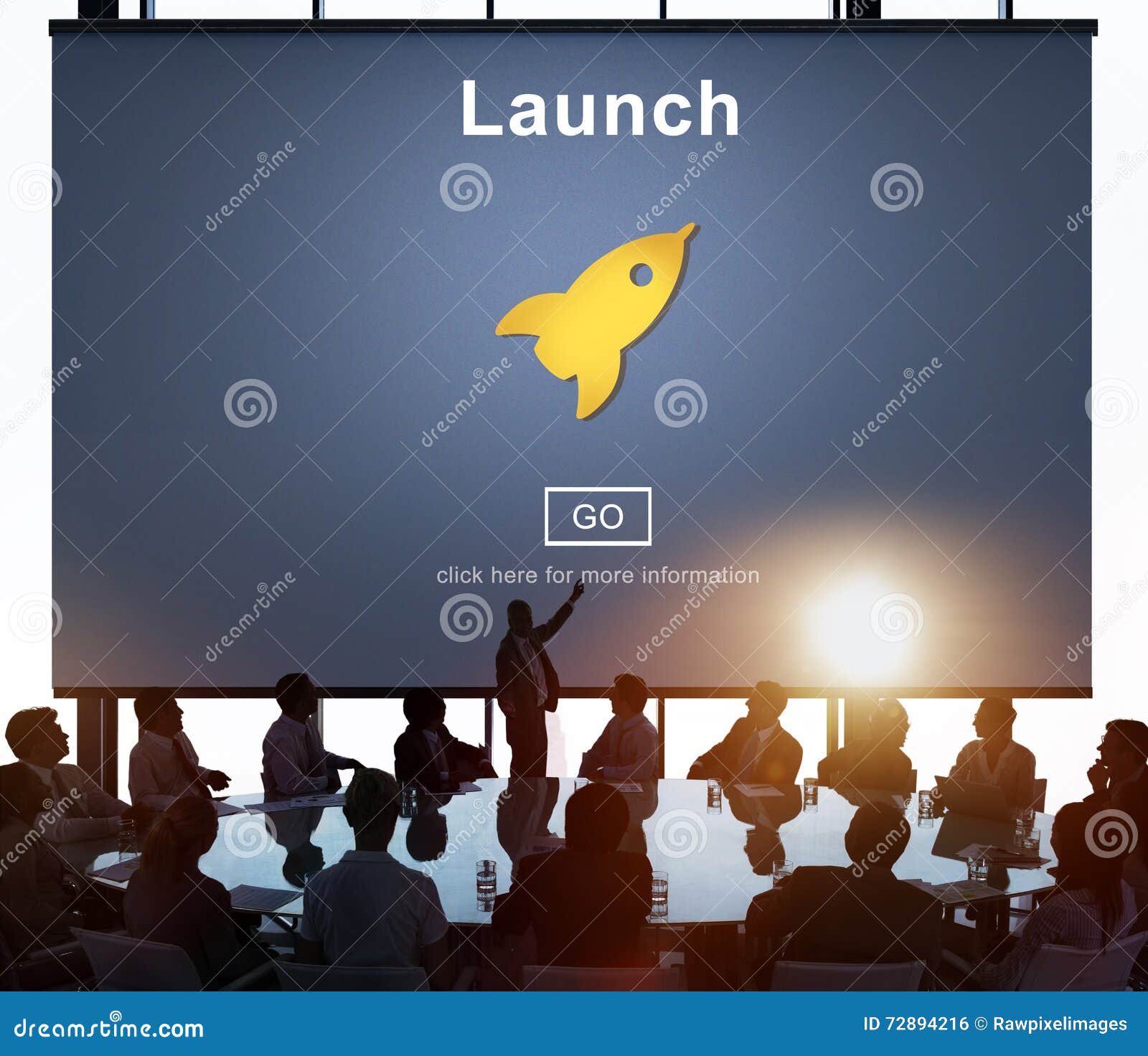 Launch Start Brand Introduce Rocket Ship Concept Stock Photo - Image of ...