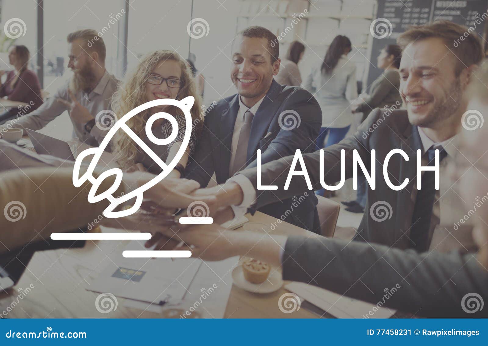 Launch Startup Business Success Release Concept Stock Image - Image of ...