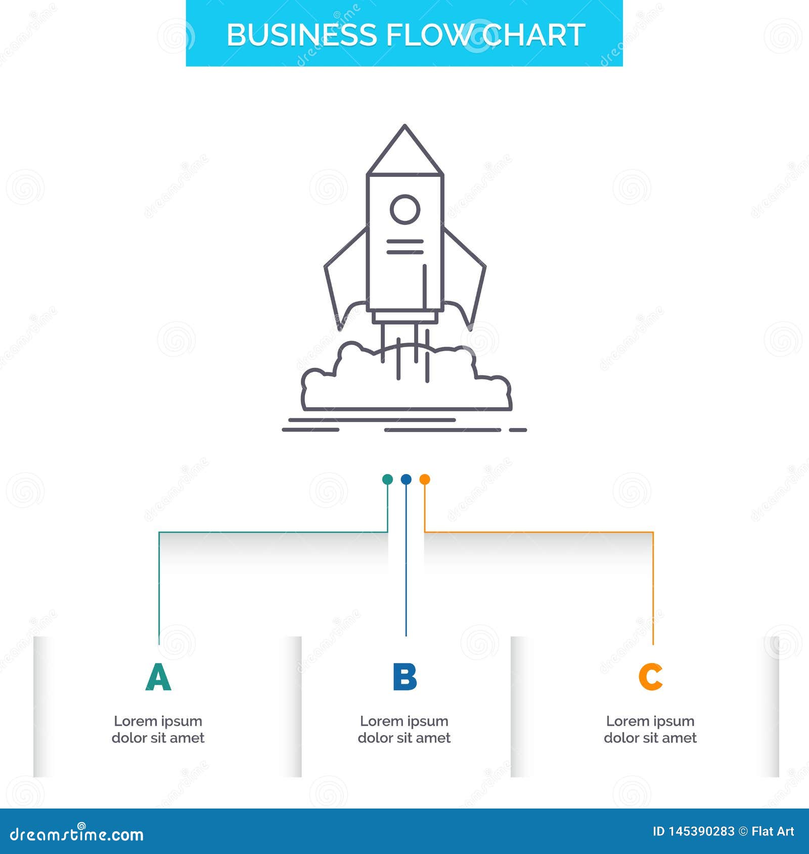 Launch, Startup, Ship, Shuttle, Mission Business Flow Chart Design with ...