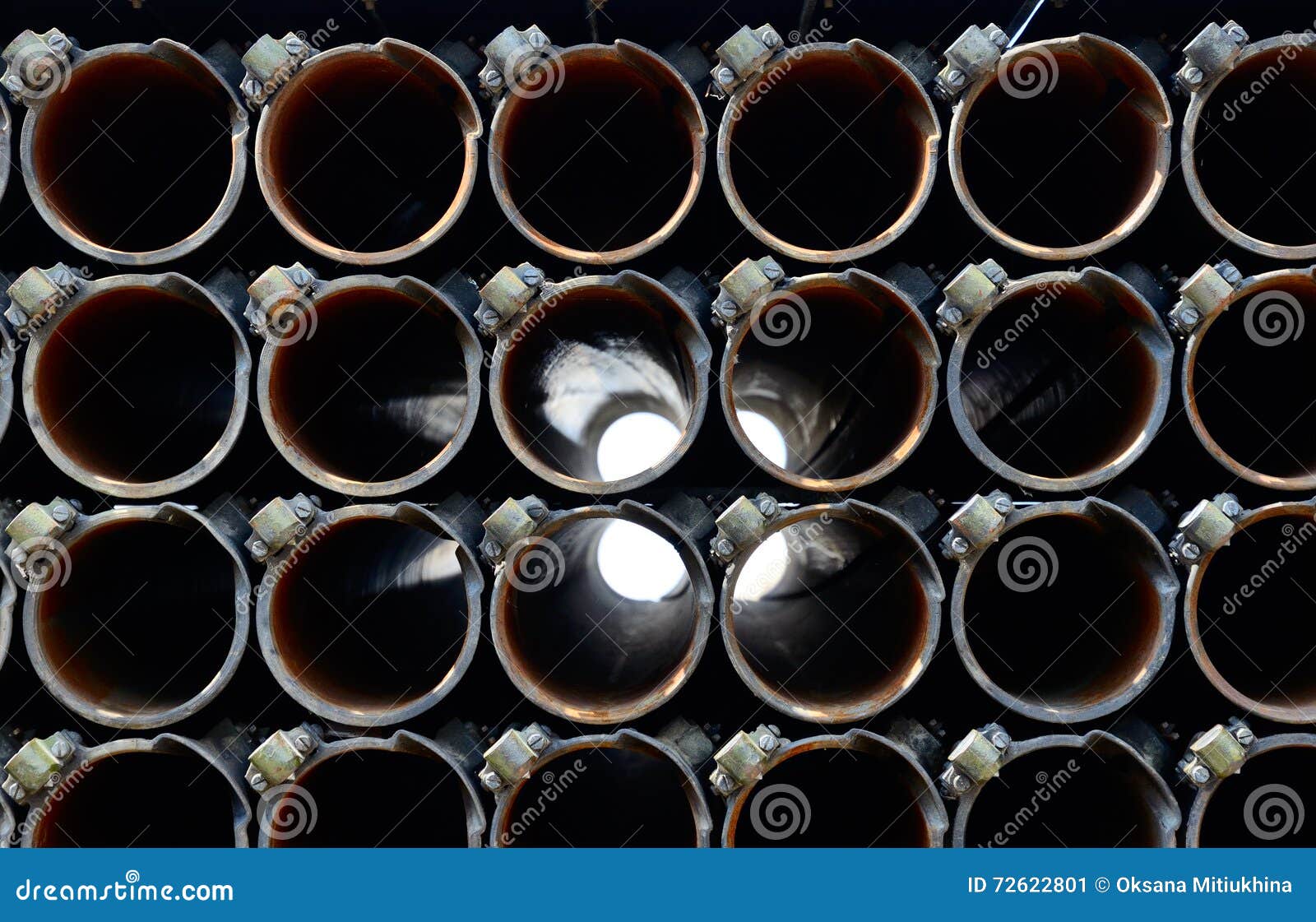 Launch Tubes of the Grad Multiple Rocket Launcher Stock Image - Image ...
