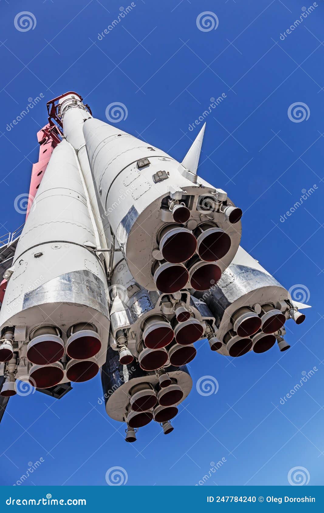 Launch Vehicle on the Launchpad. Launch Vehicle with Large Metal ...