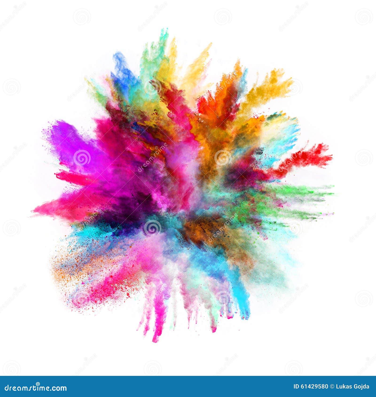 Launched Colorful Powder on Black Background Stock Photo - Image of ...