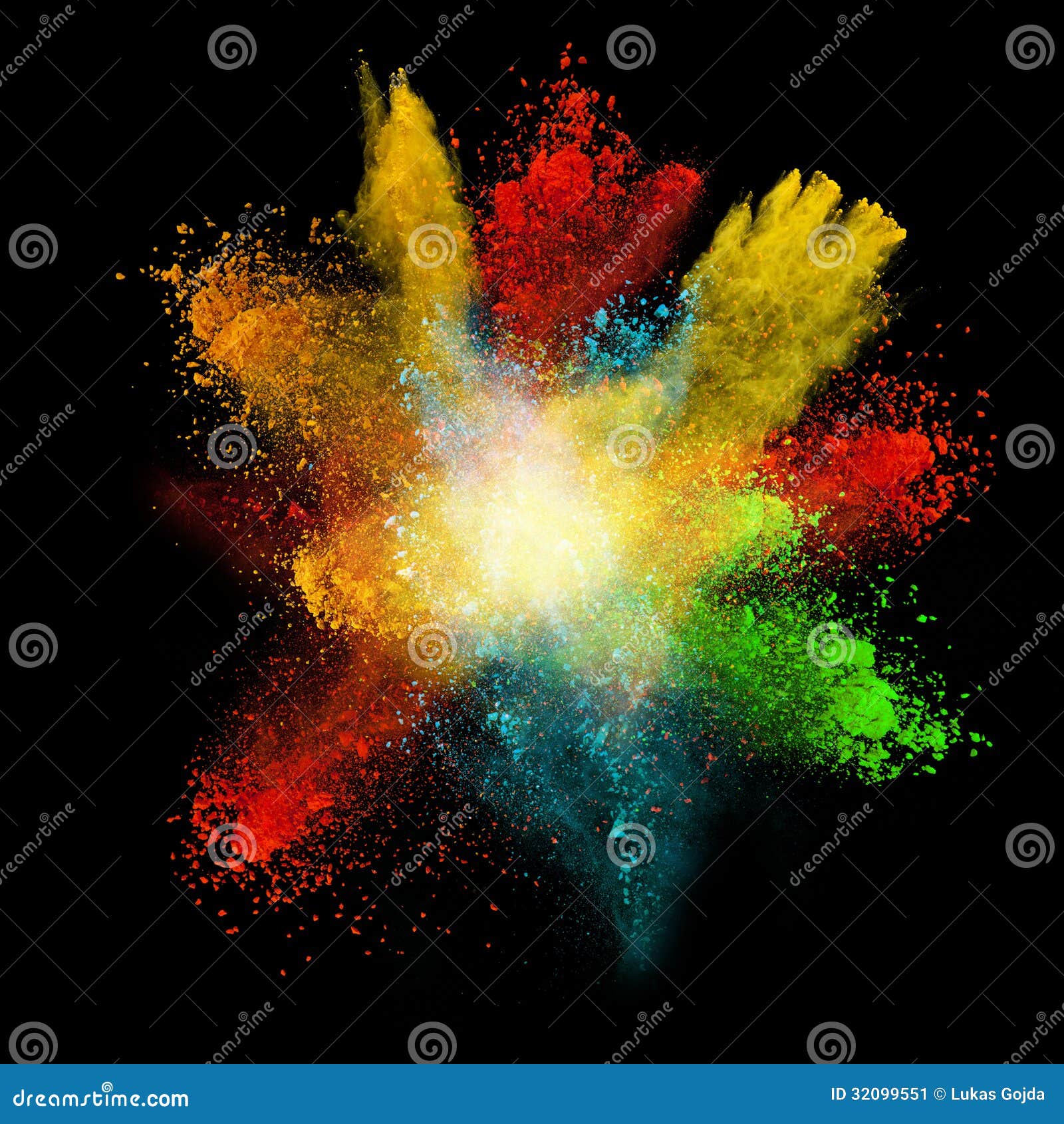 Launched colorful powder stock image. Image of abstract - 32099551