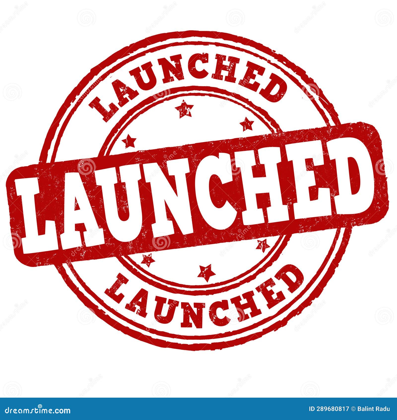 Launched Grunge Rubber Stamp Stock Illustration - Illustration of ...