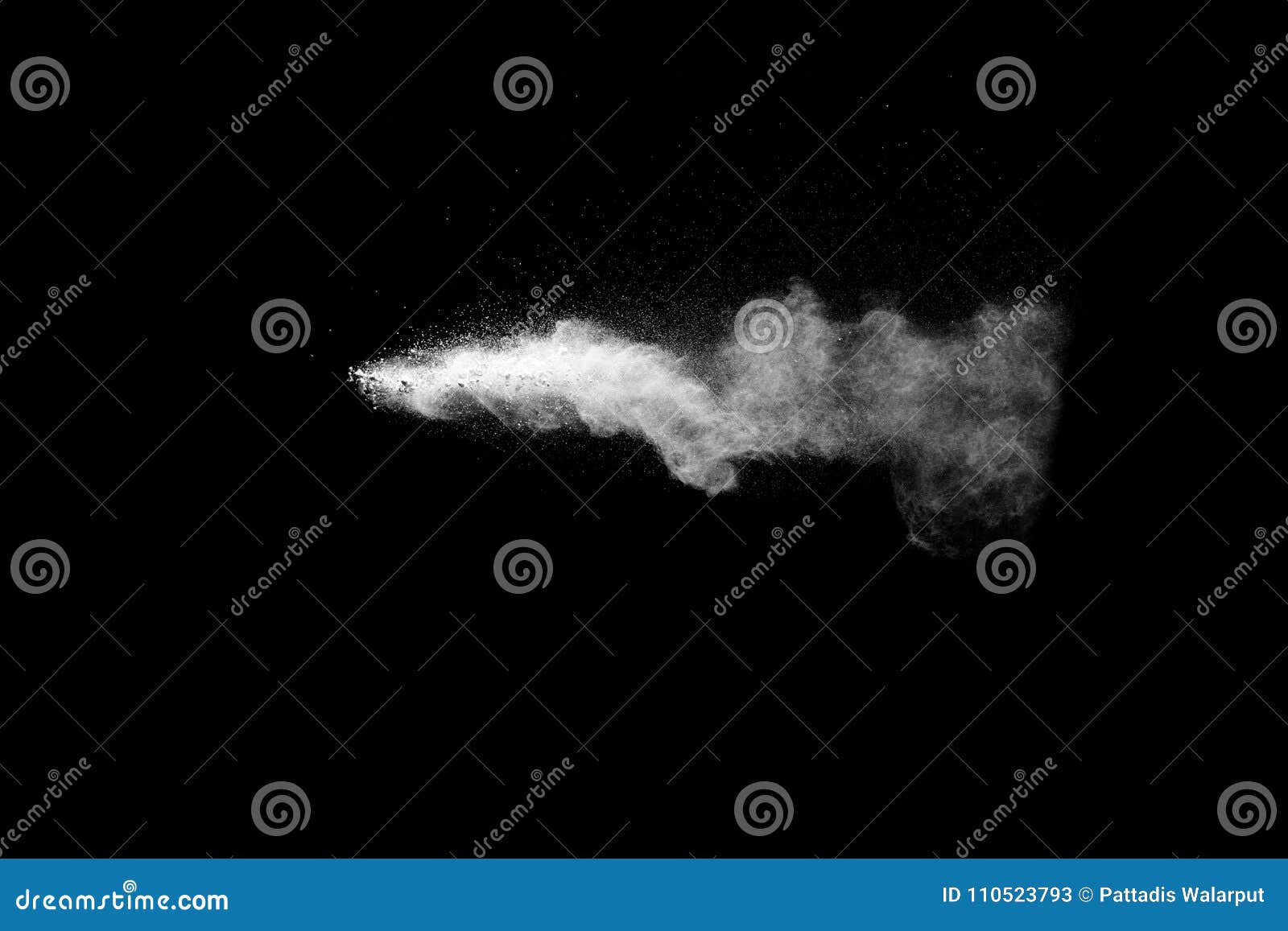 Launched White Particle Splash on Black Background. Stock Image - Image ...