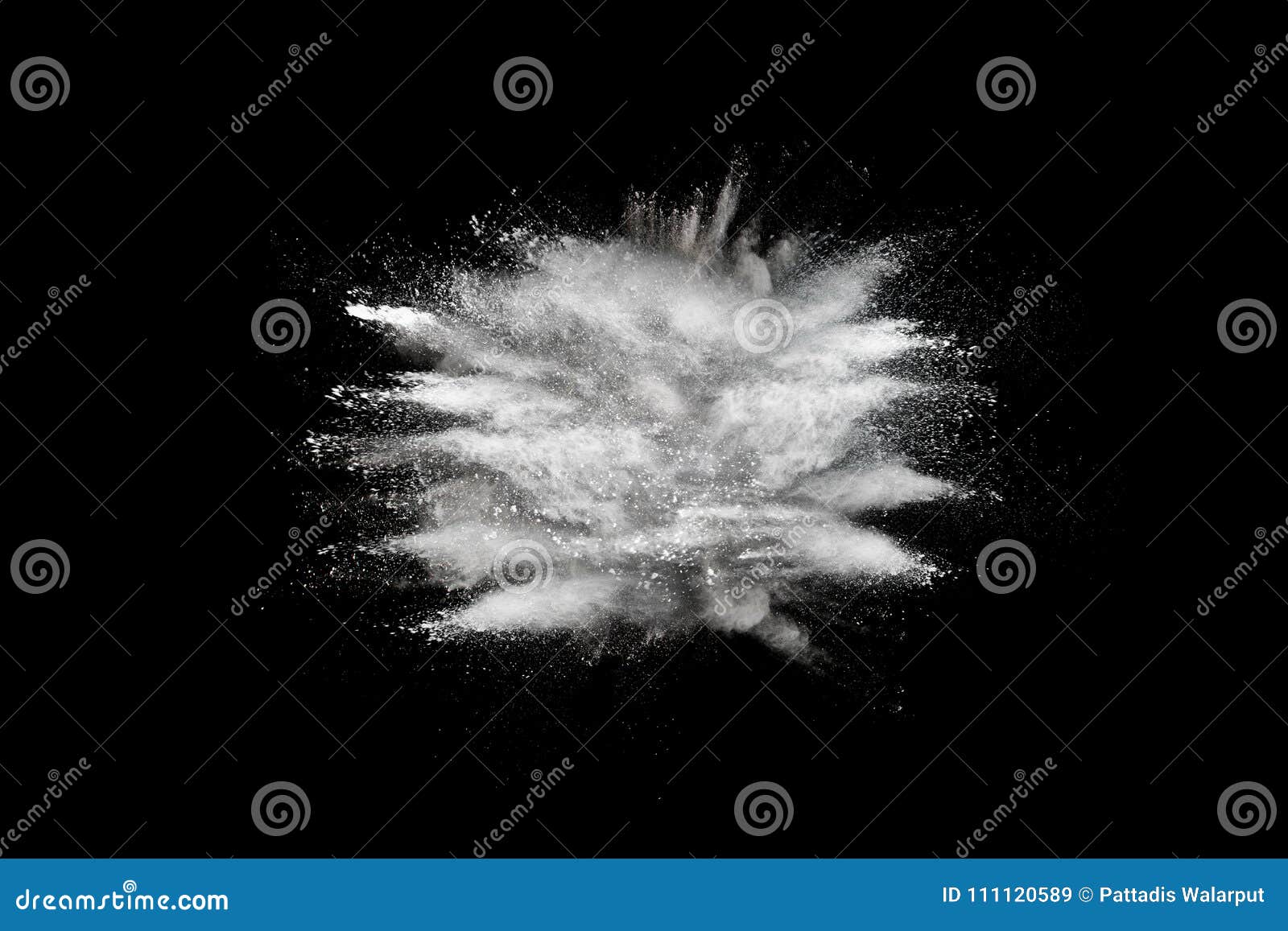 Launched White Particle Splash on Black Background. Stock Image - Image ...