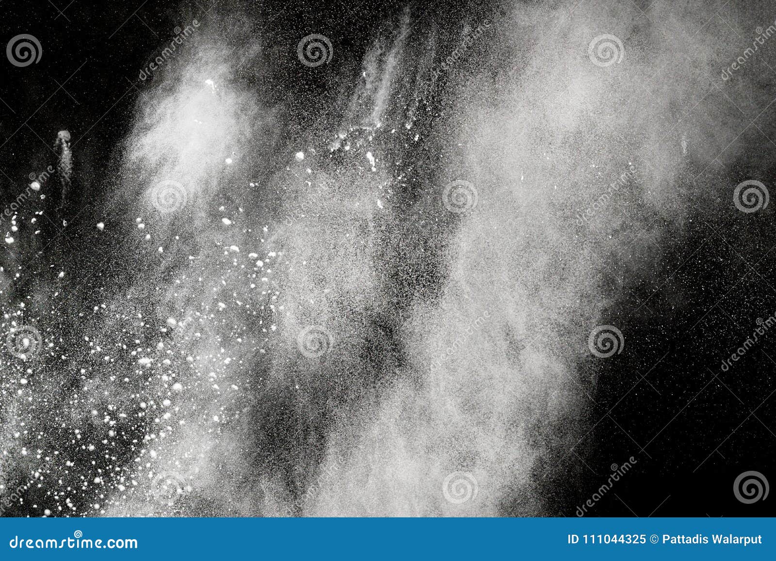 Launched White Particle Splash on Black Background Stock Image - Image ...