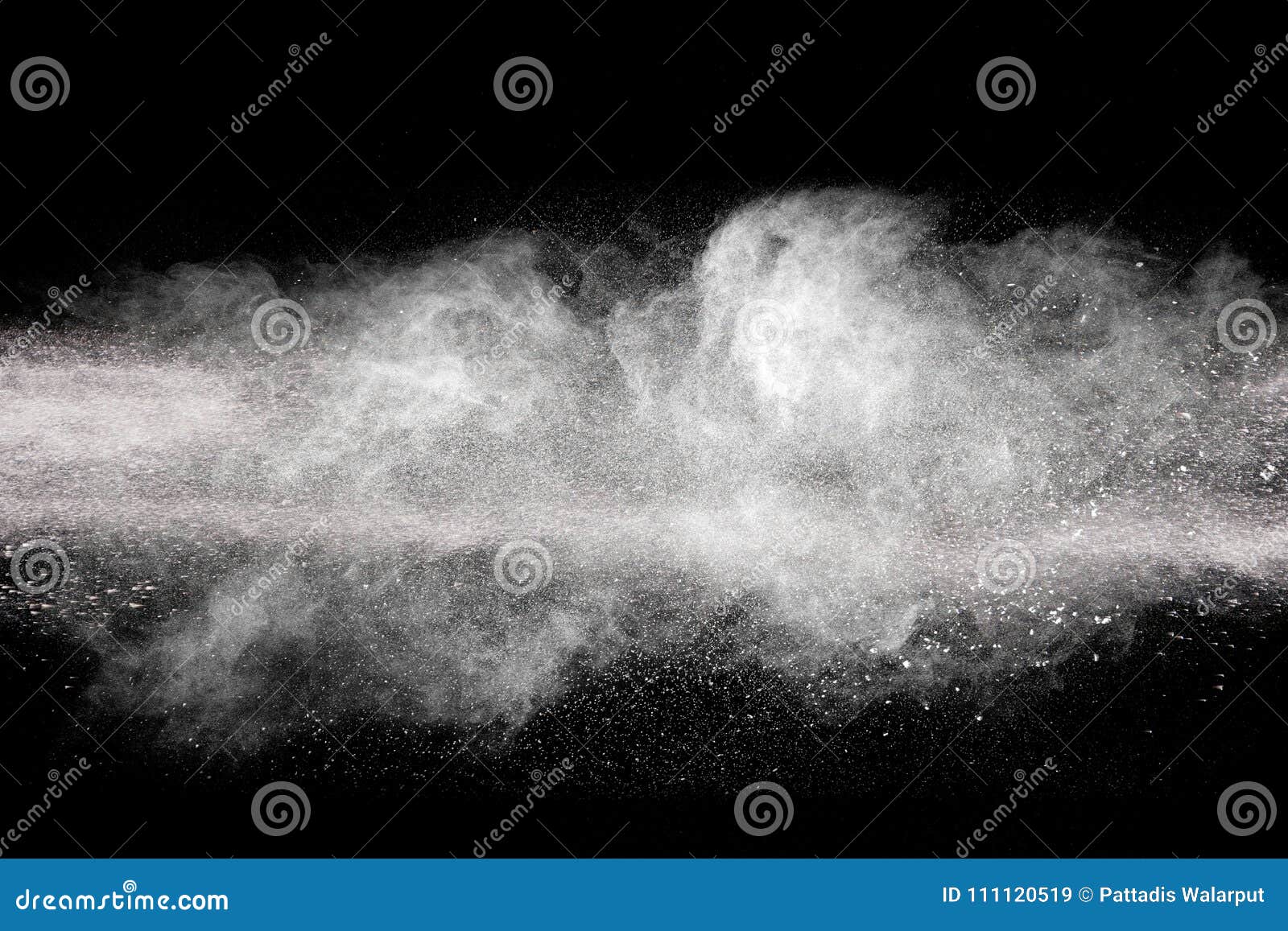 Launched White Particle Splash on Black Background. Stock Image - Image ...