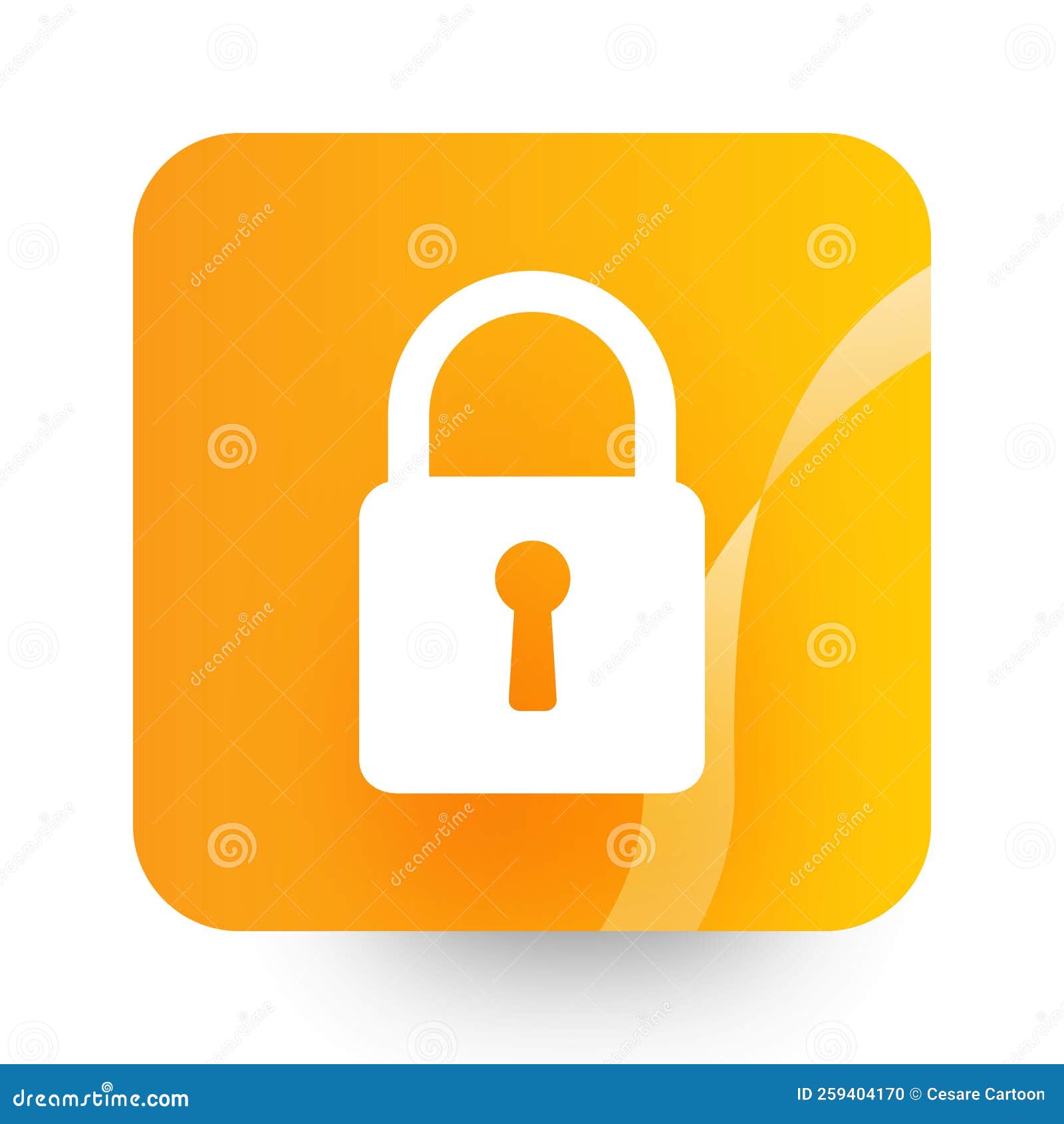 Cartoon button lock stock vector. Illustration of logo - 259404170