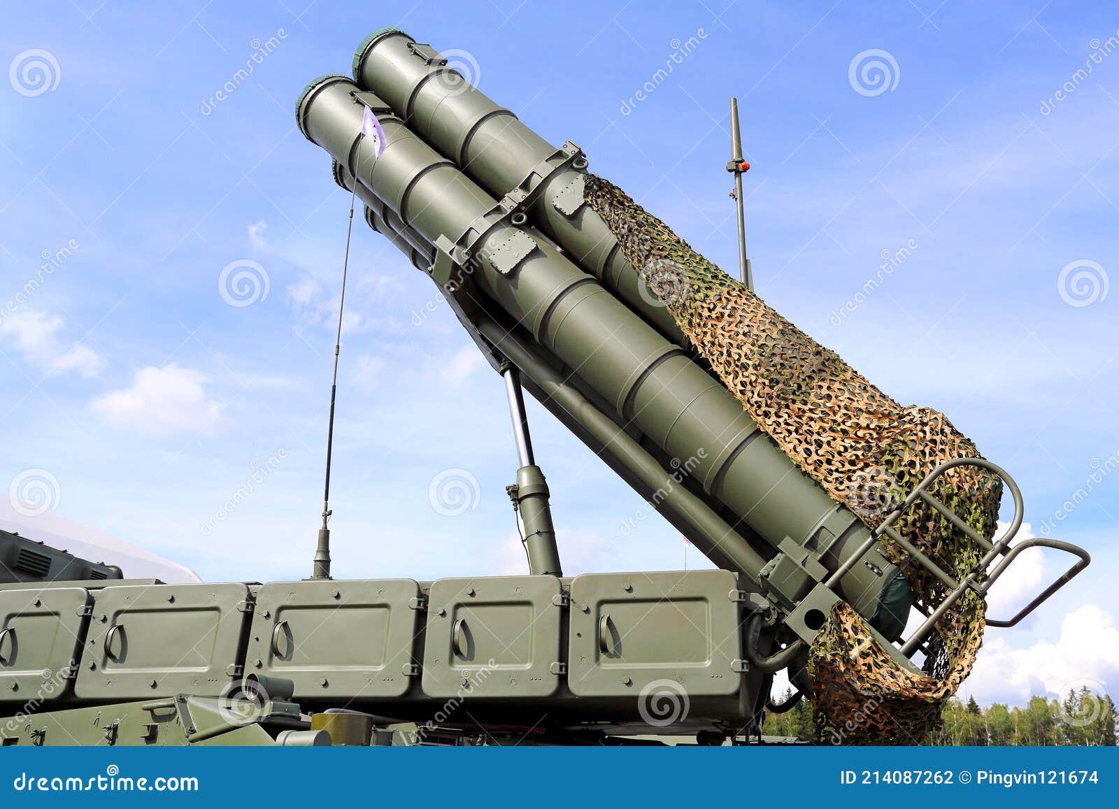 Launcher Containers of the Anti-aircraft Missile System Stock Photo ...