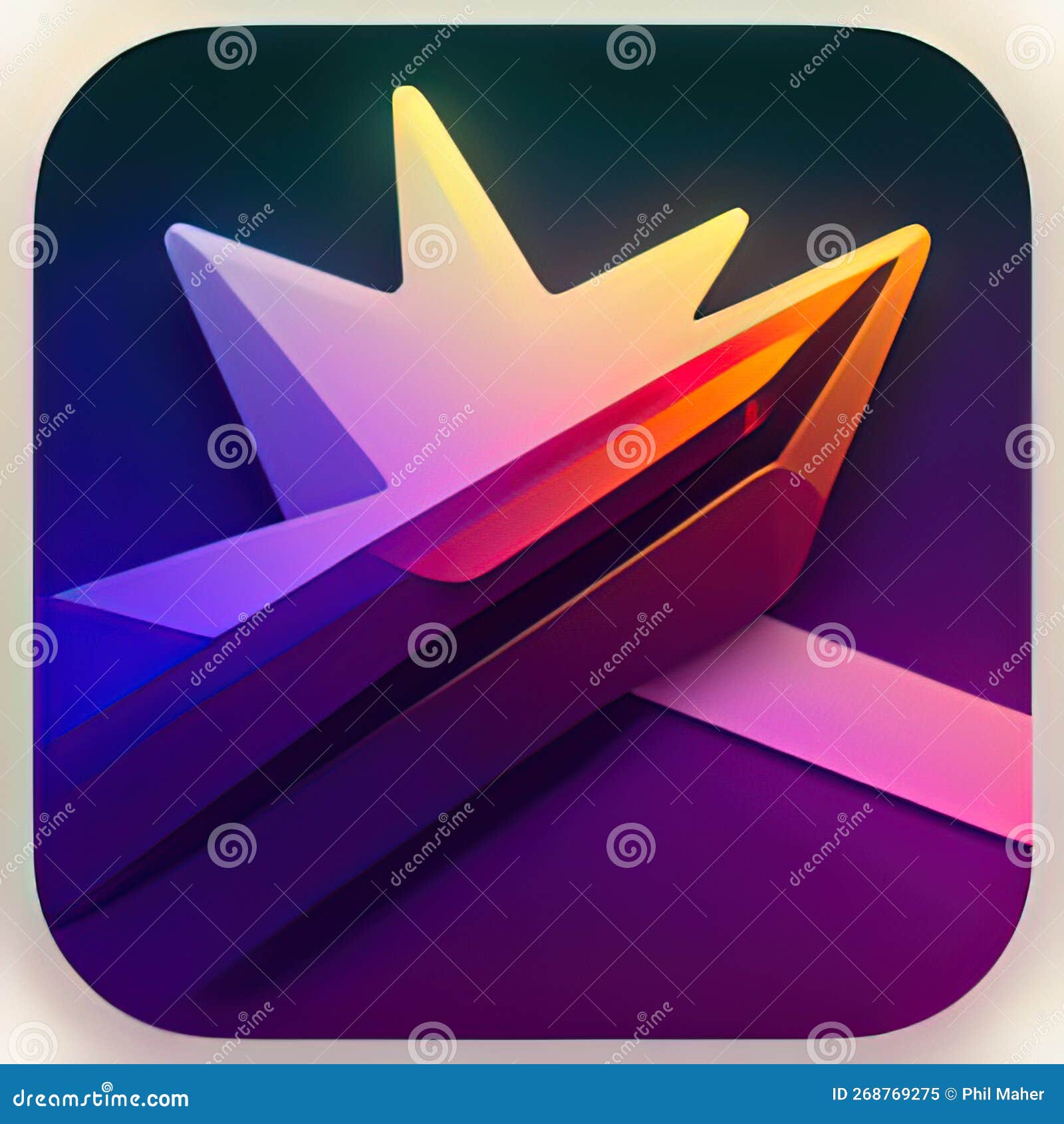 Launcher Software App Icon. Generative AI. Stock Illustration ...