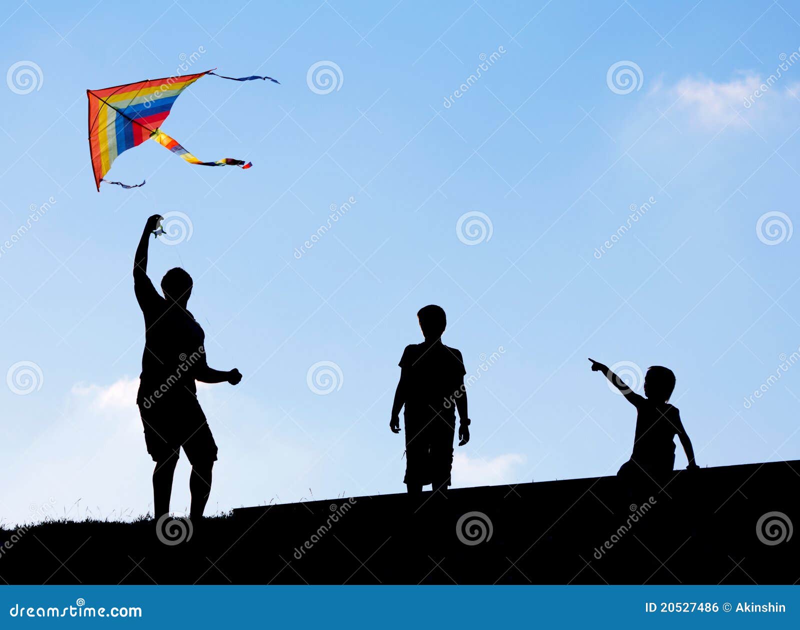 Launching a Kite in the Sky Stock Photo - Image of tall, taking: 20527486