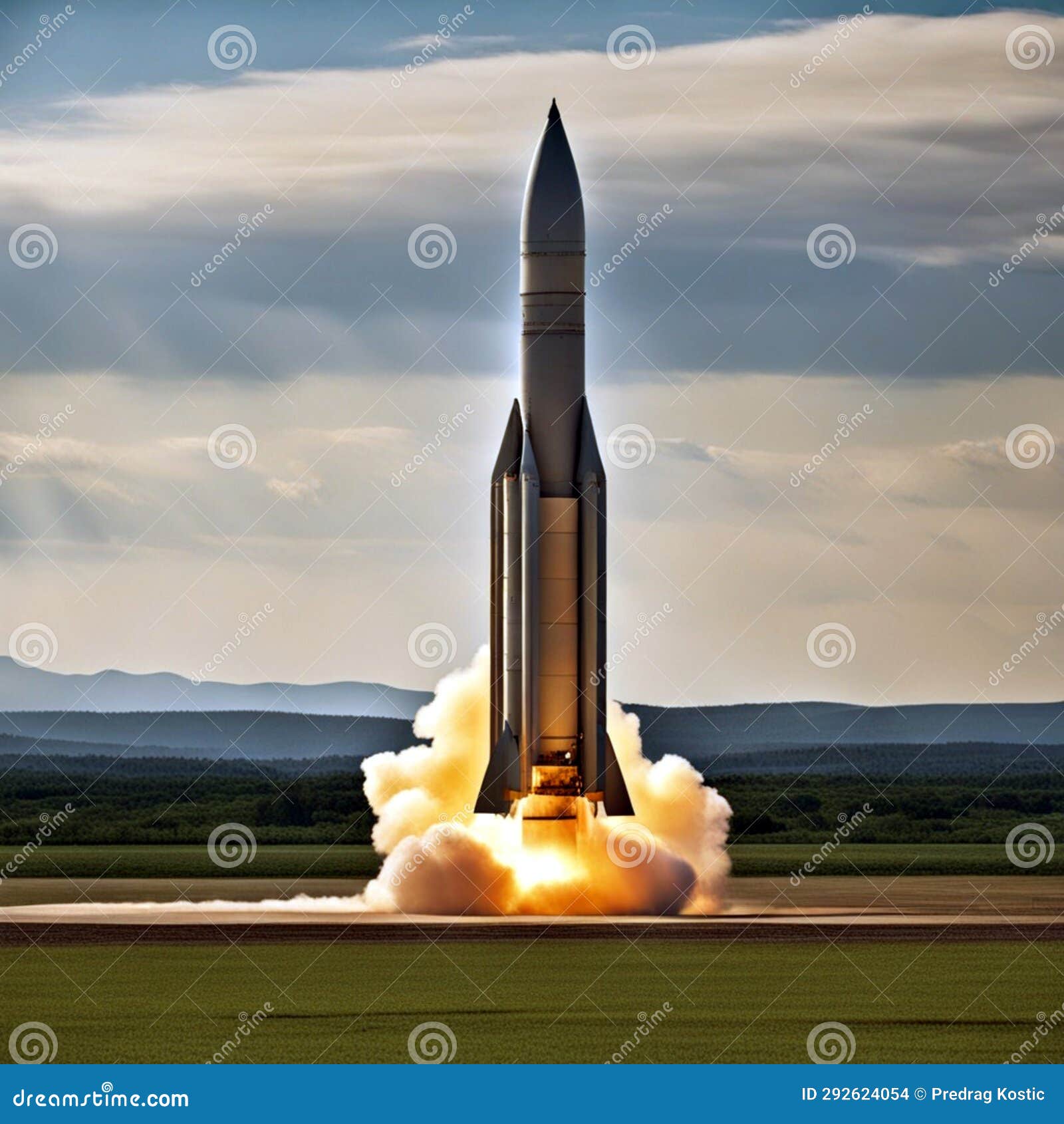Launching a Missile with a Nuclear Warhead Stock Photo - Image of ...