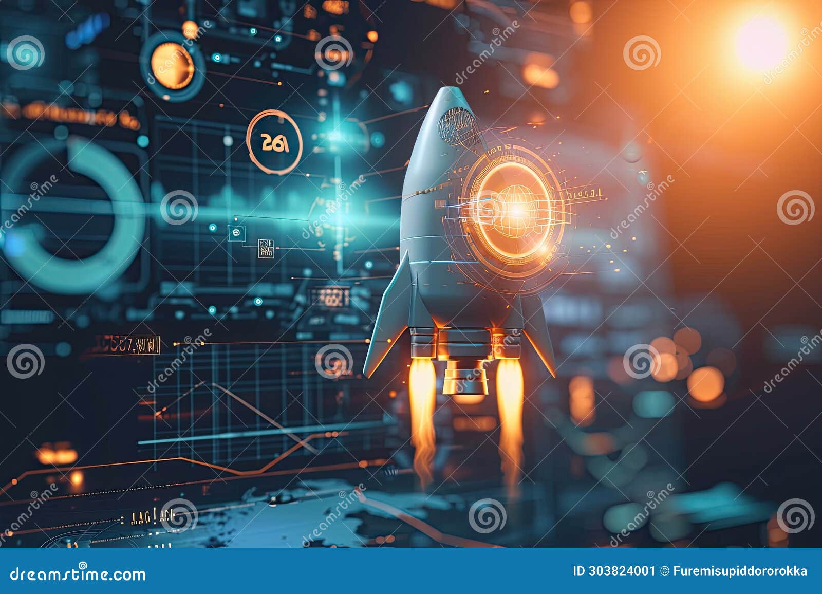 Launching New Product or Service. Technology Development Process Stock ...