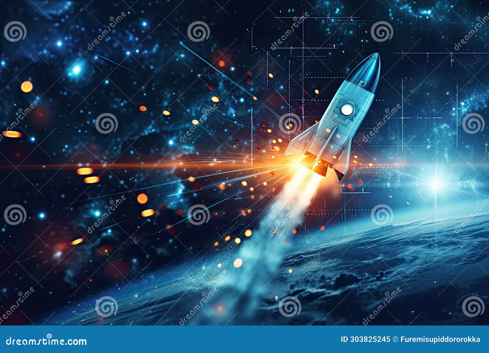 Launching New Product or Service. Technology Development Process Stock ...