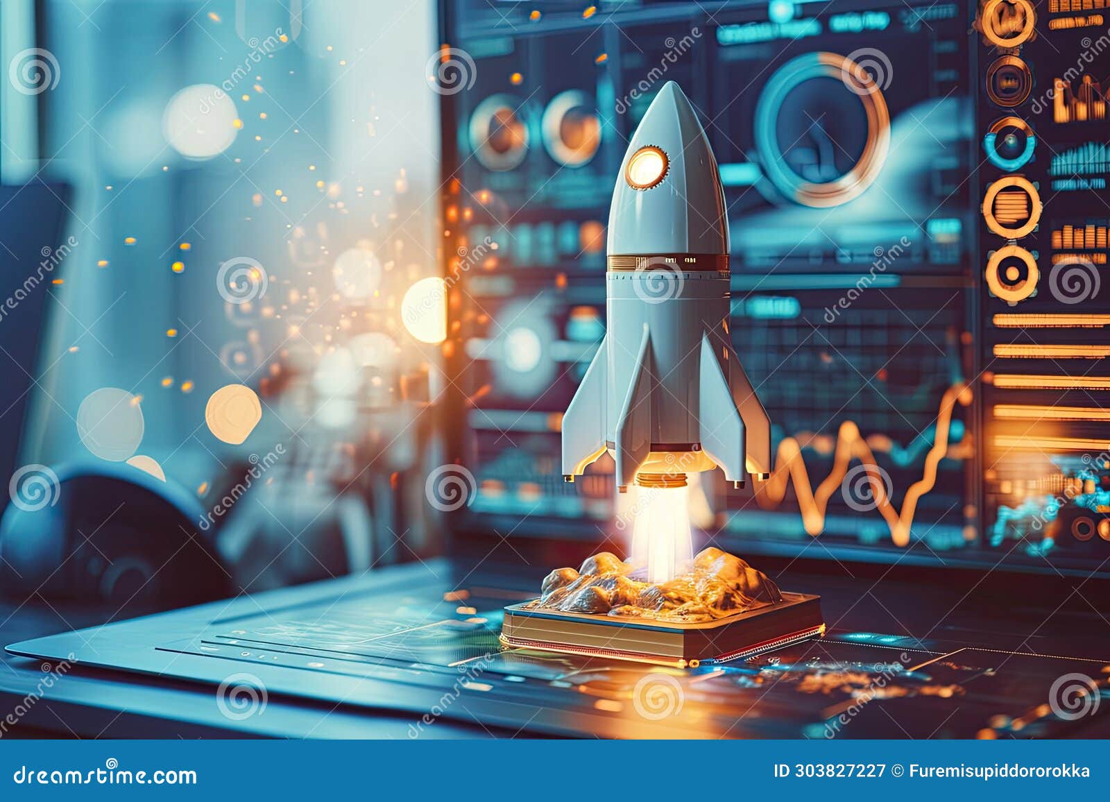 Launching New Product or Service. Technology Development Process Stock ...