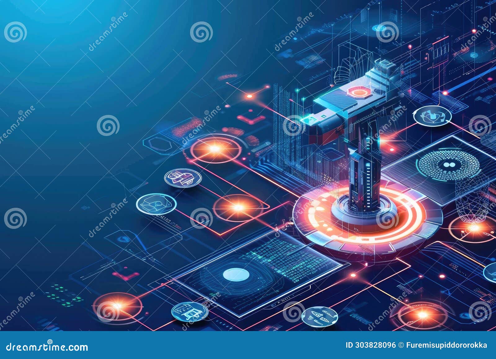 Launching New Product or Service. Technology Development Process Stock ...