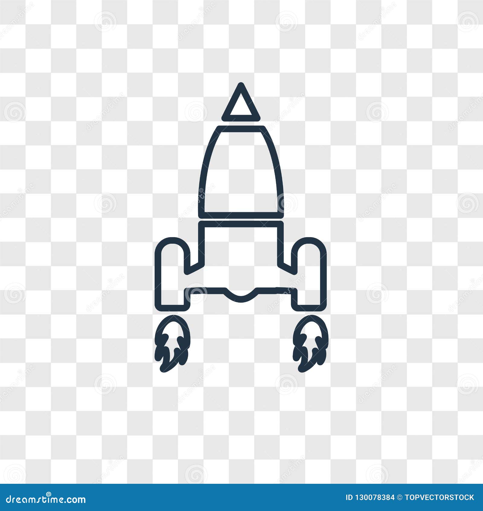 Launching Shuttle Vector Icon On White Background. Flat Vector ...