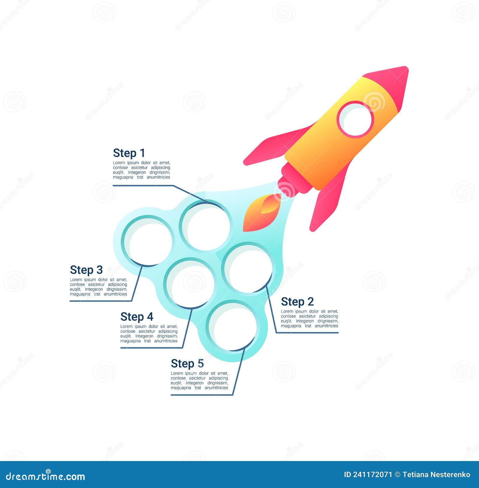 Launching Startup Infographic Chart Design Template Stock Vector ...