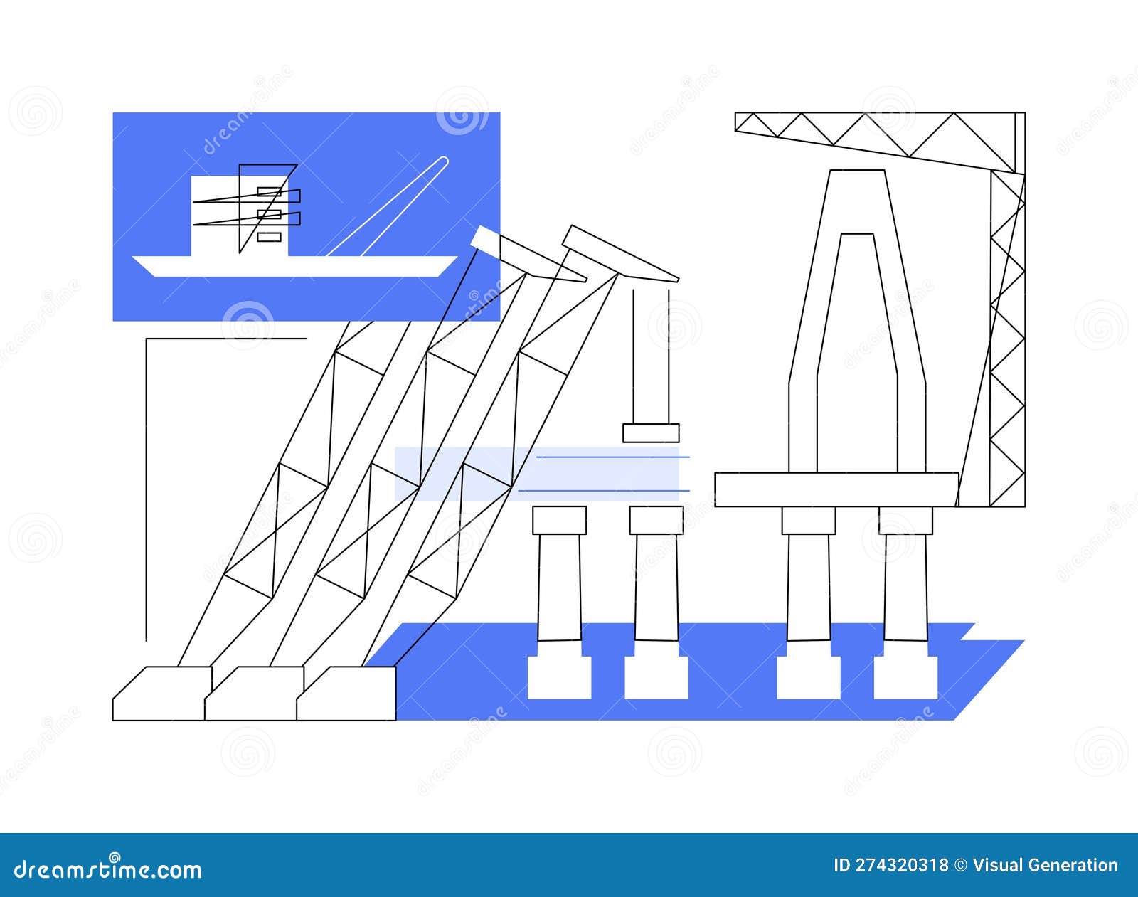 Launching Superstructure Abstract Concept Vector Illustration. Stock ...