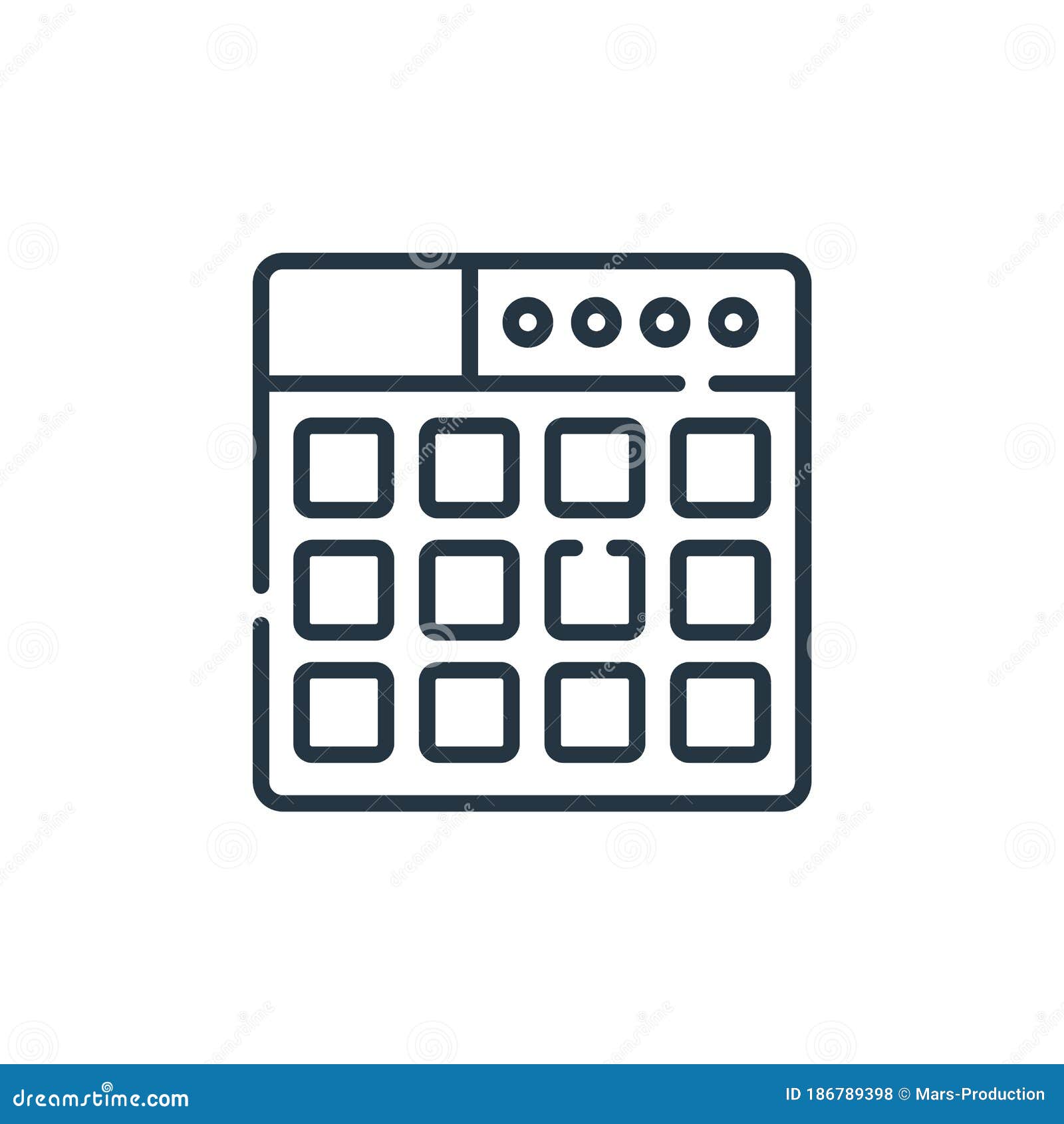 Launchpad Vector Icon. Launchpad Editable Stroke. Launchpad Linear ...