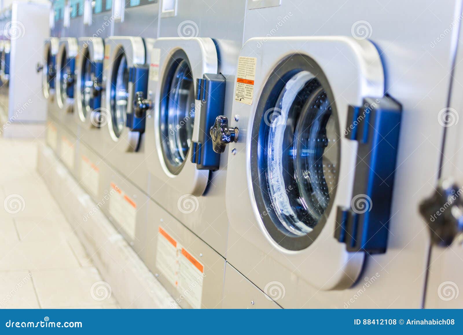 Laundromat stock photo. Image of machine, laundromat - 88412108