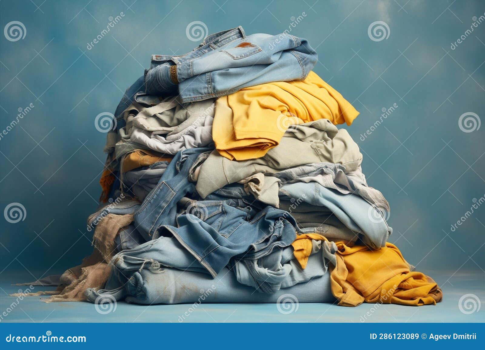 Blue Heap Of Project Drawings In Yellow Folder. Stock Image ...