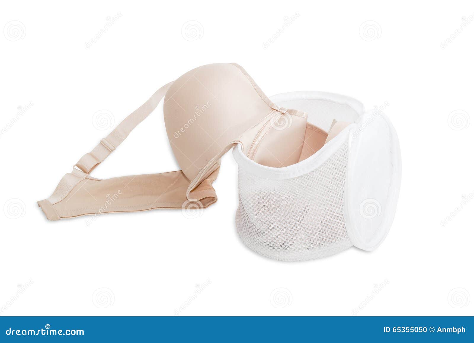 Laundry Bag Bras on a Light Background Stock Photo - Image of lingerie ...