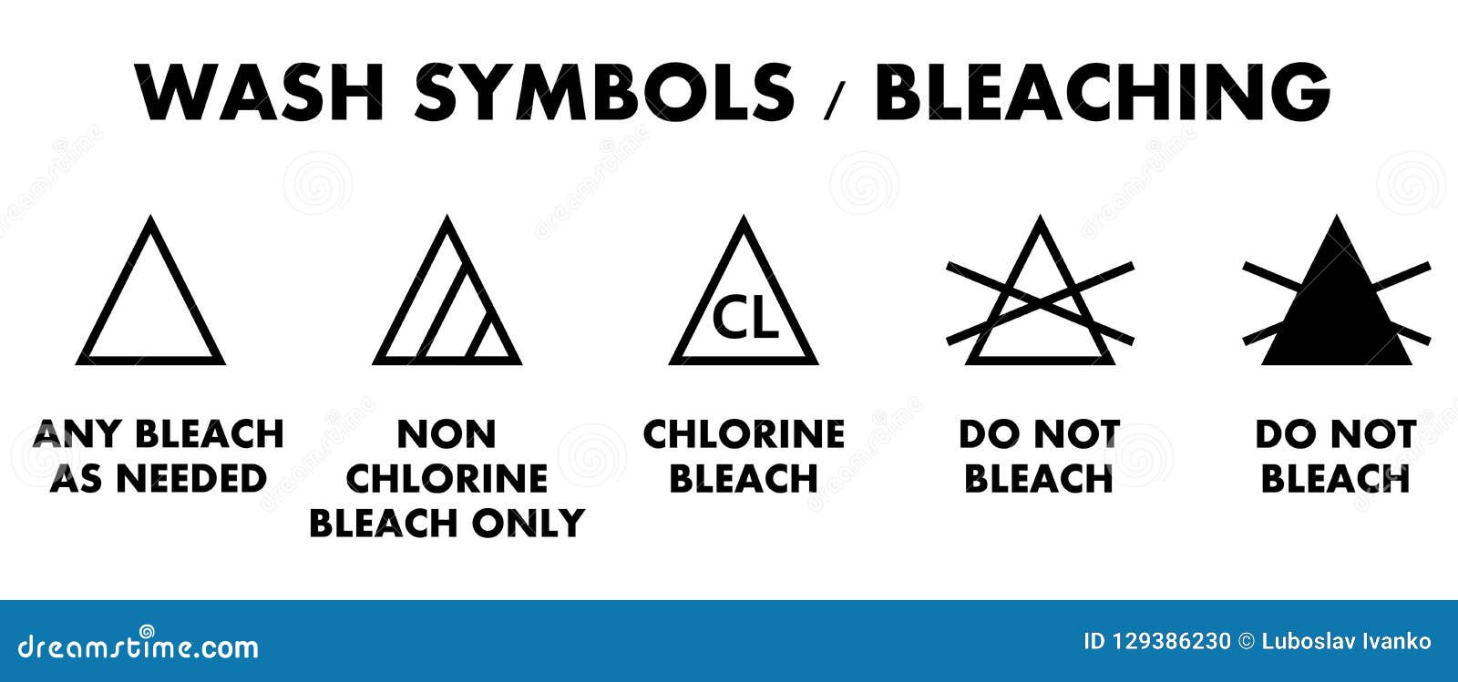 Bleaching Symbols Guide Cartoon Vector | CartoonDealer.com #330538961