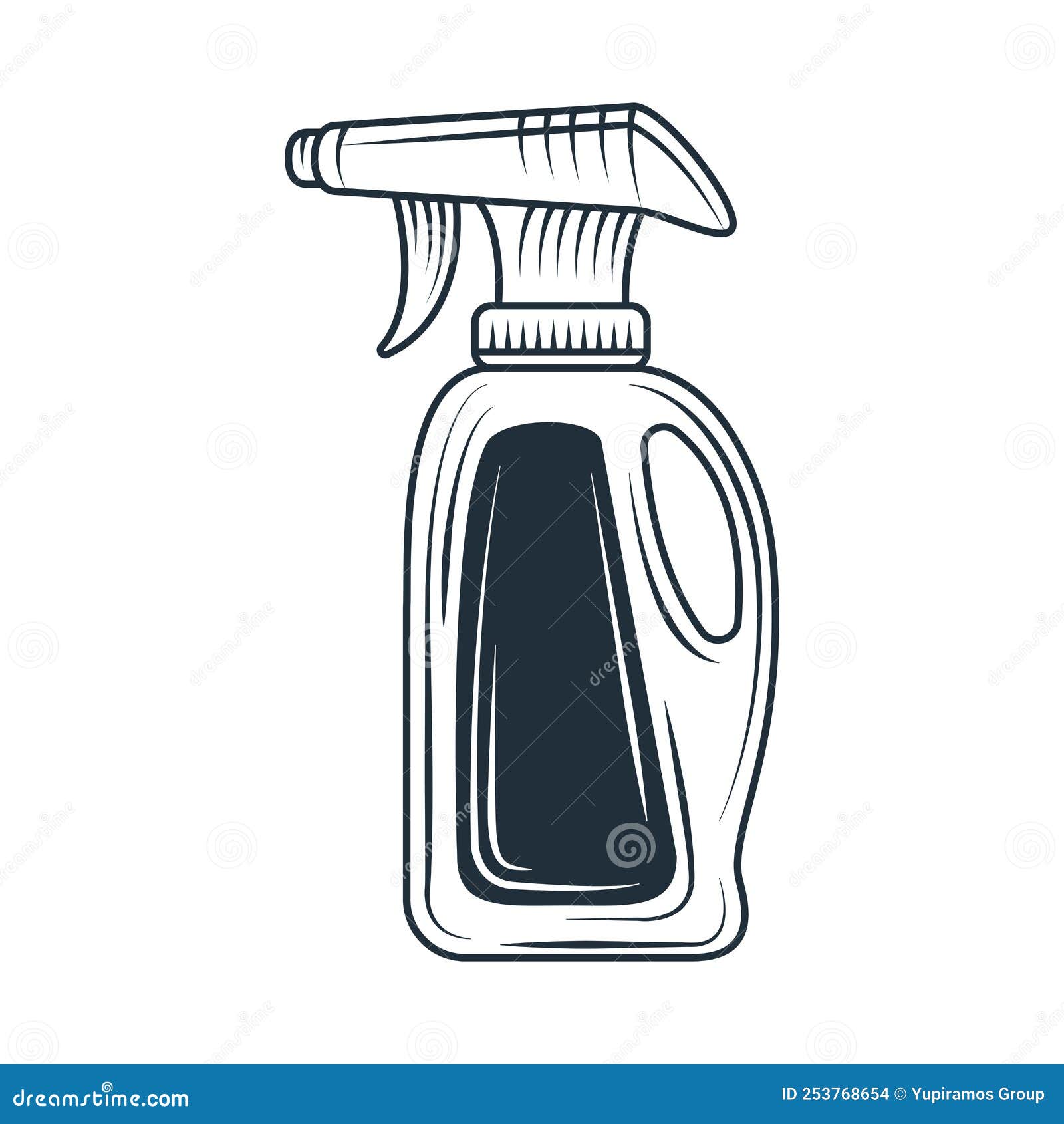 Laundry bottle spray stock vector. Illustration of equipment - 253768654