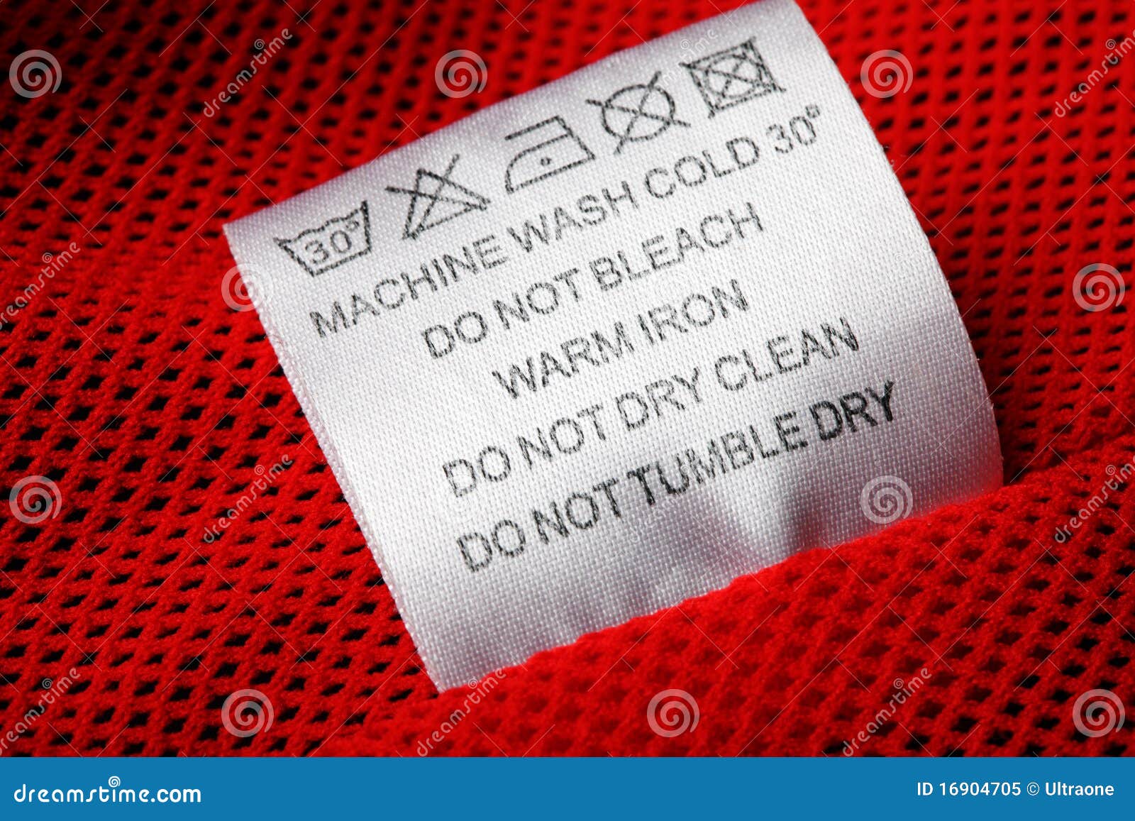 Laundry Care Label On White Background Royalty-Free Stock Photography ...