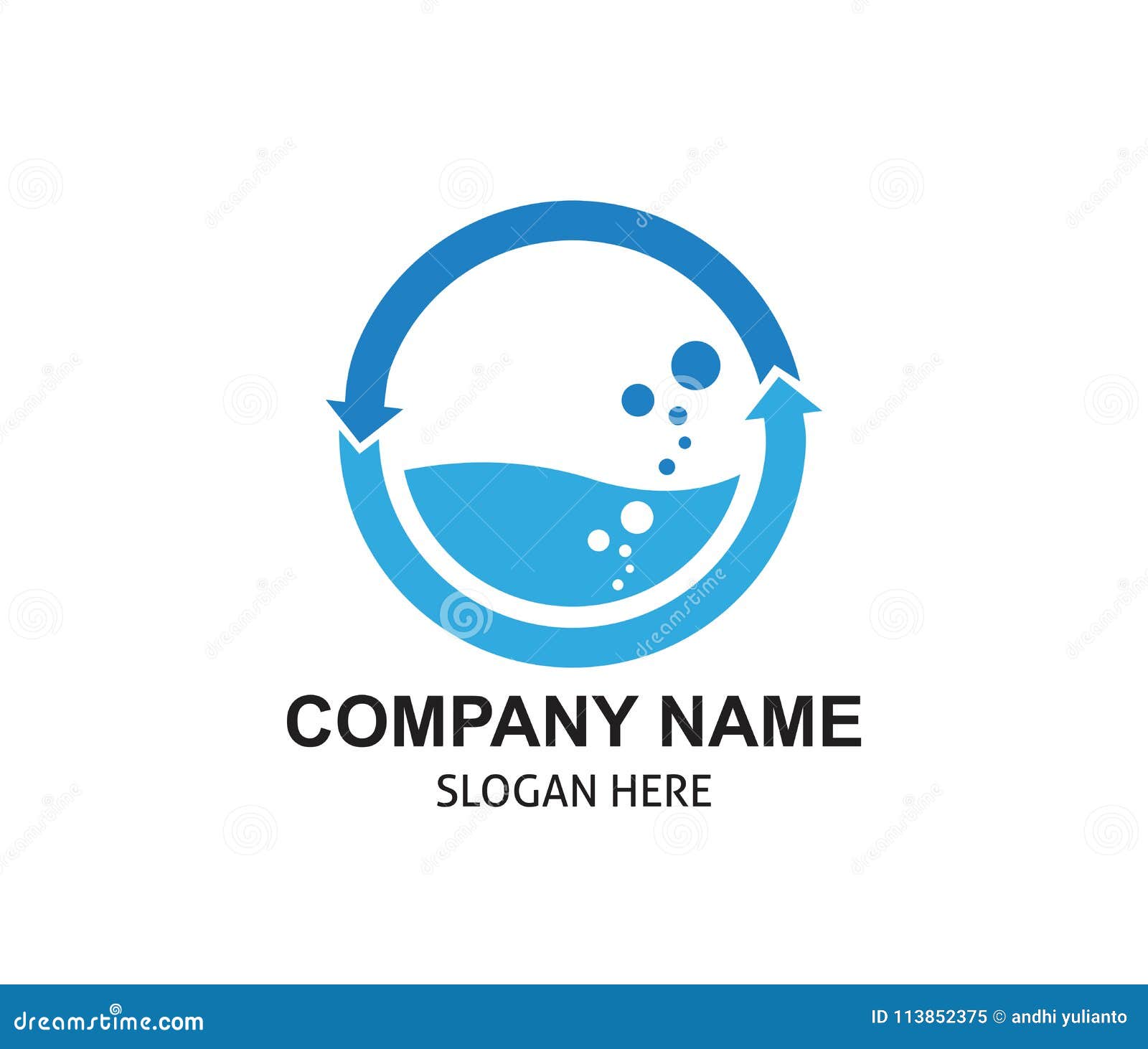 Laundry and Clean Water Source Processing Logo Design Stock ...