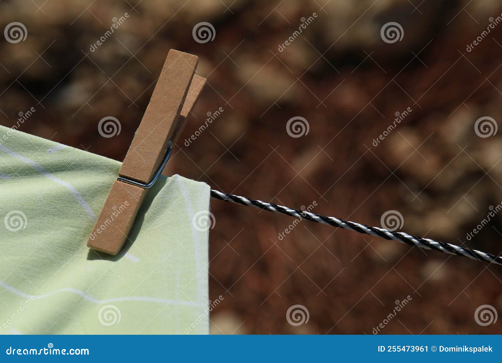 Laundry clip on a string stock image. Image of hang - 255473961