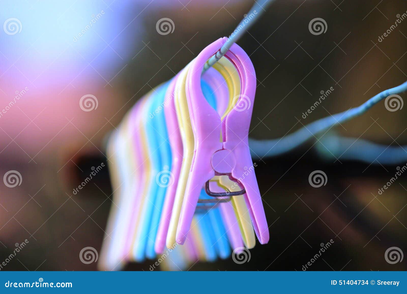 Laundry clips stock photo. Image of linen, blue, macro - 51404734