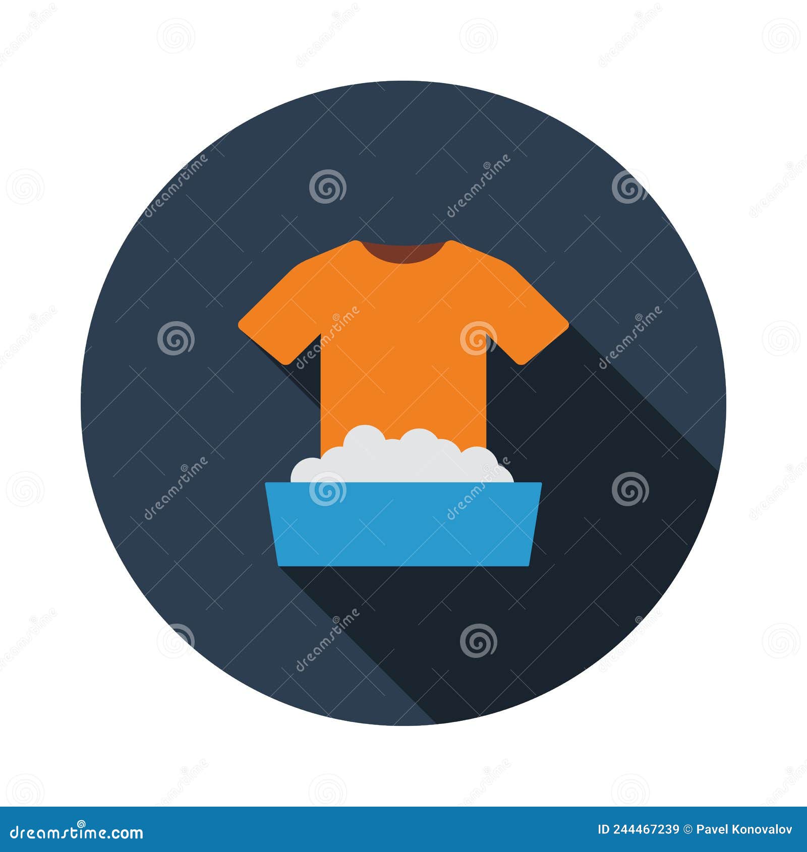 Laundry Clothes Icon stock vector. Illustration of circle - 244467239