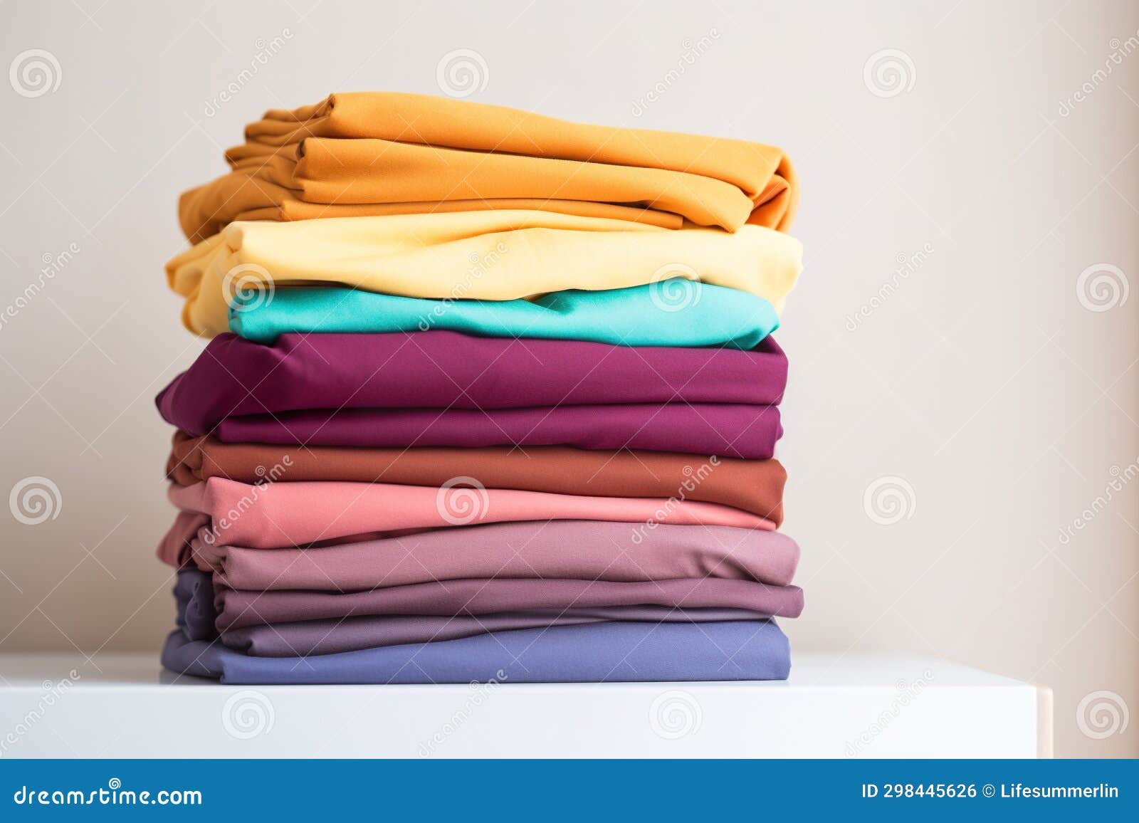 Laundry Day Harmony: Neat Clothes Stack Stock Illustration ...